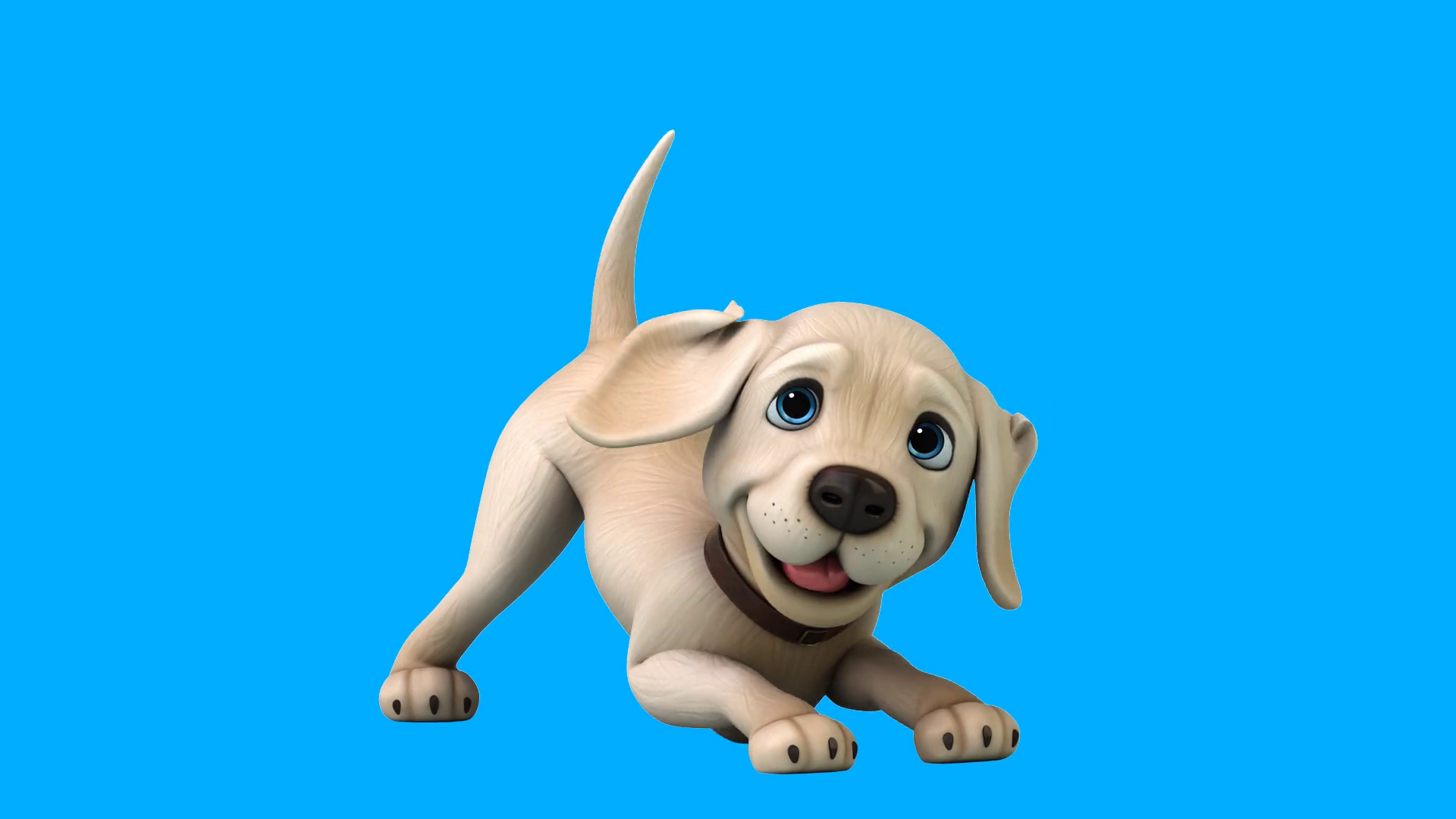 Fun 3d Cartoon Brown Labrador Retriever Stock Motion Graphics SBV ...