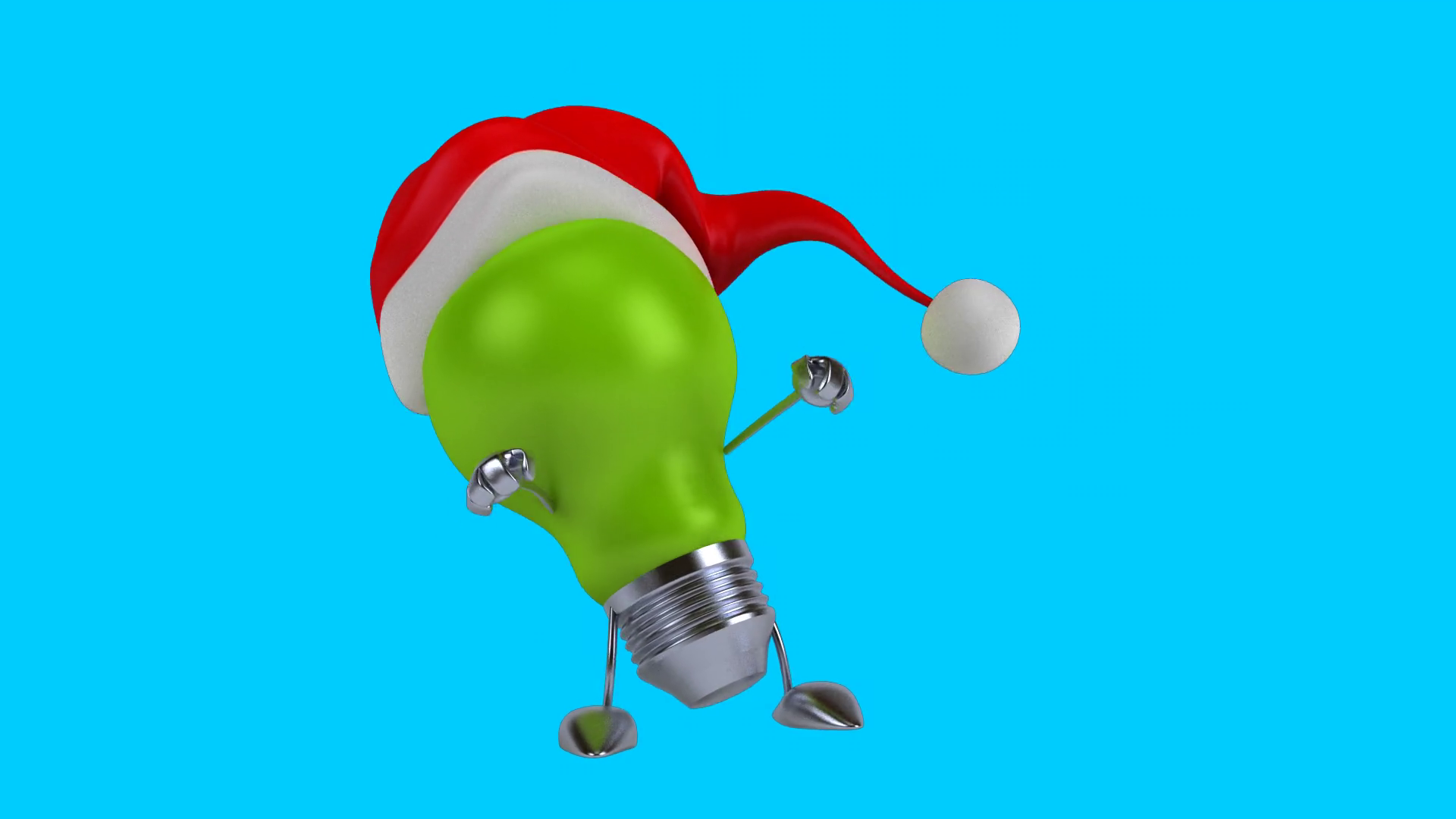 Fun 3d Cartoon Lightbulb (with Alpha Channel Stock Motion Graphics SBV ...