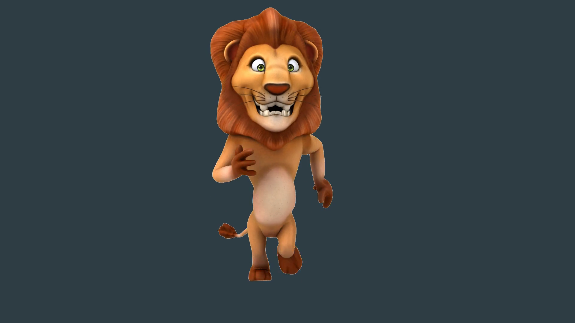 Fun 3d Cartoon Lion Running (with Alpha Stock Motion Graphics SBV ...