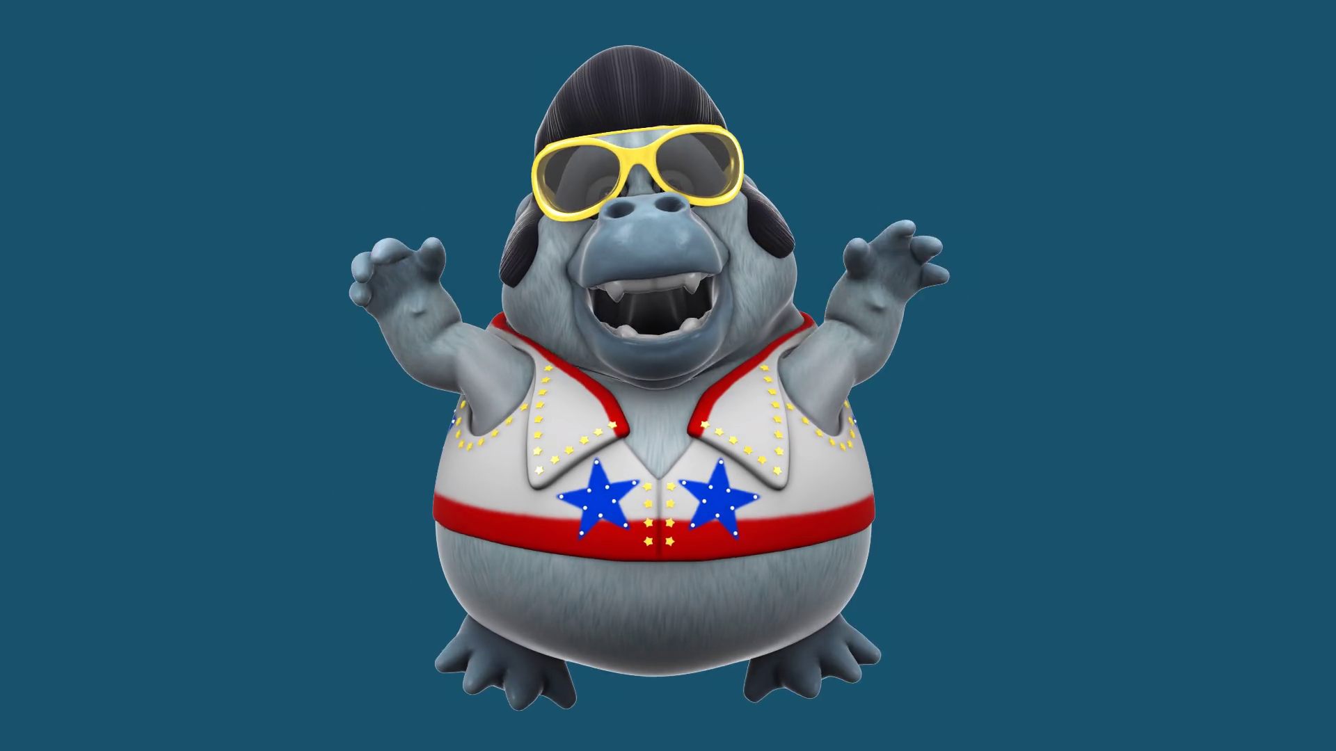 Fun 3d Cartoon Yeti Doing Fitness (with Stock Motion Graphics SBV ...