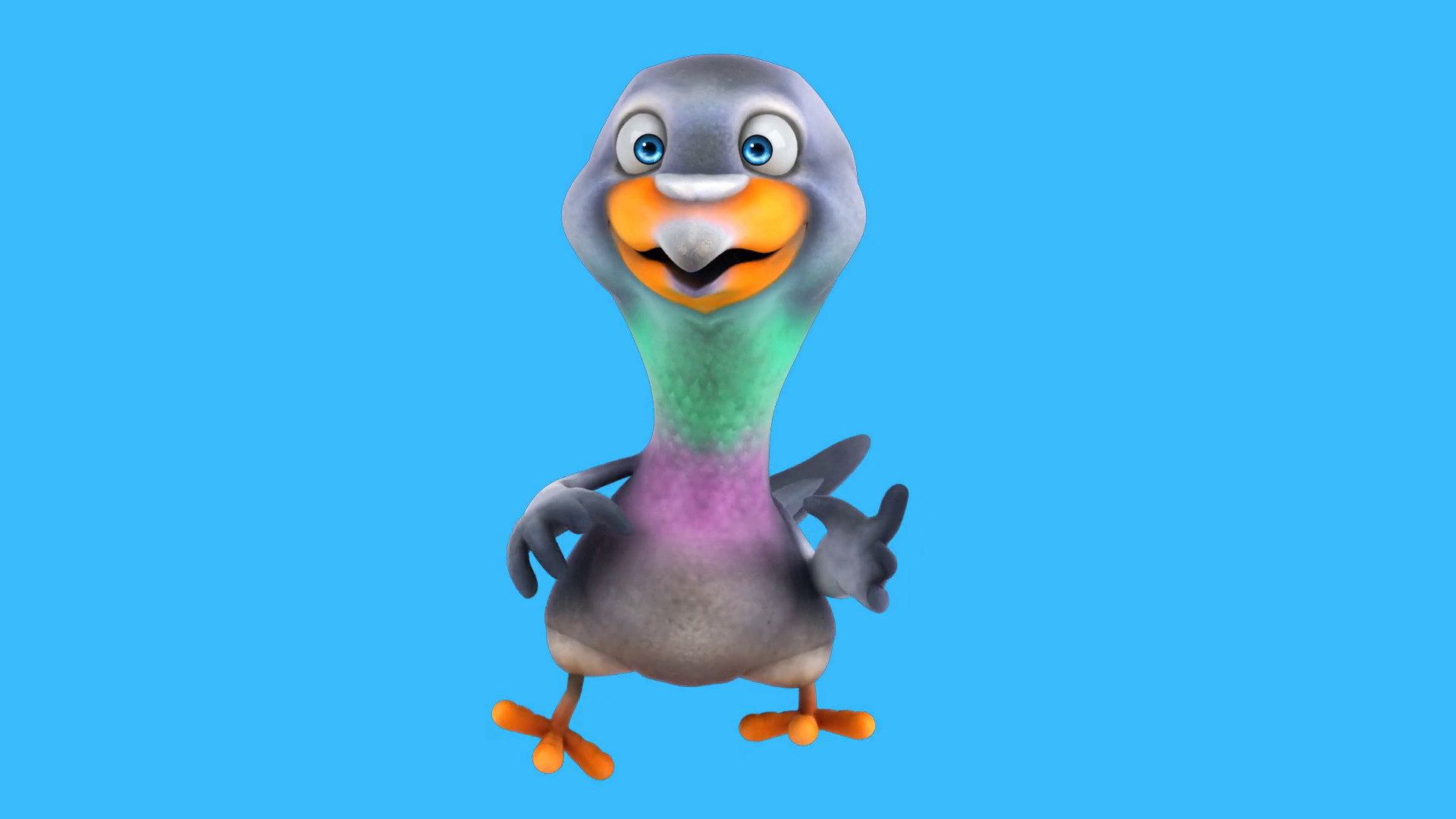 Fun 3d Cartoon Pigeon Dancing (with Alpha Stock Motion Graphics SBV ...
