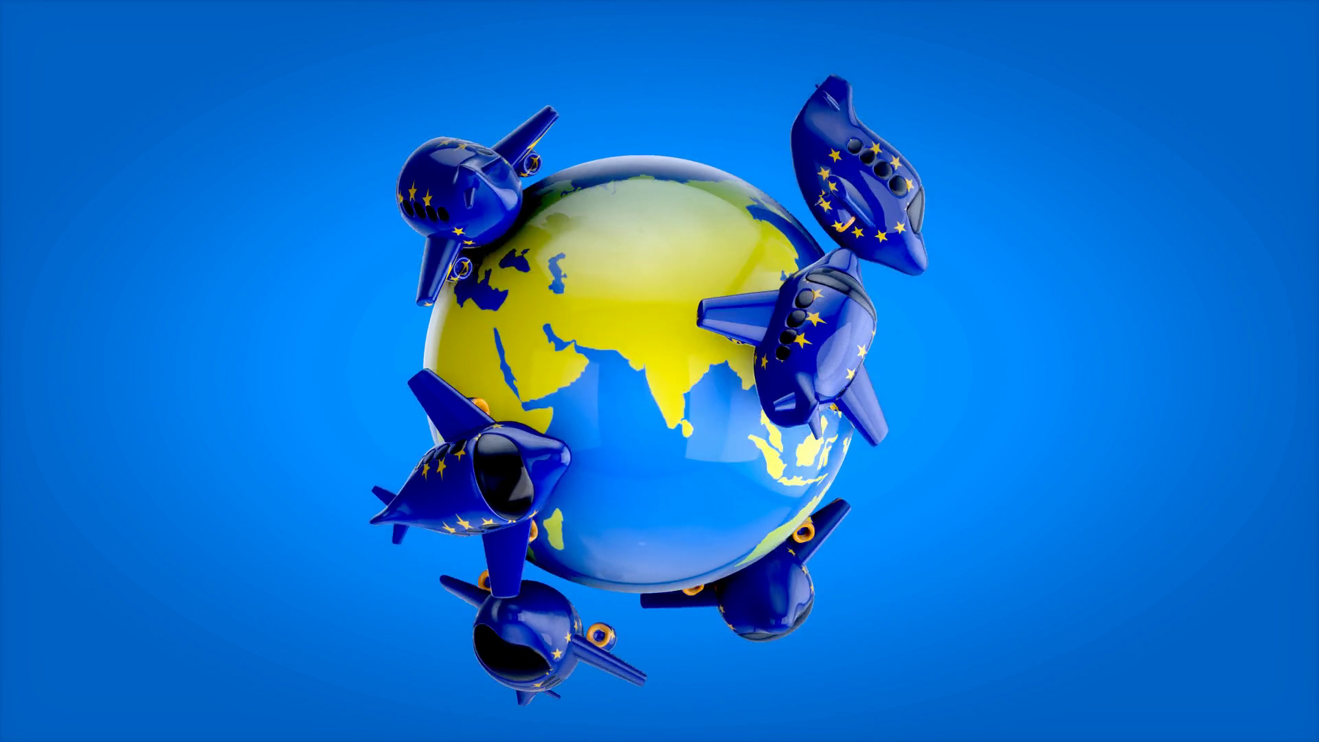 Planes Around World - 3d Animation Stock Footage SBV-336081850 ...