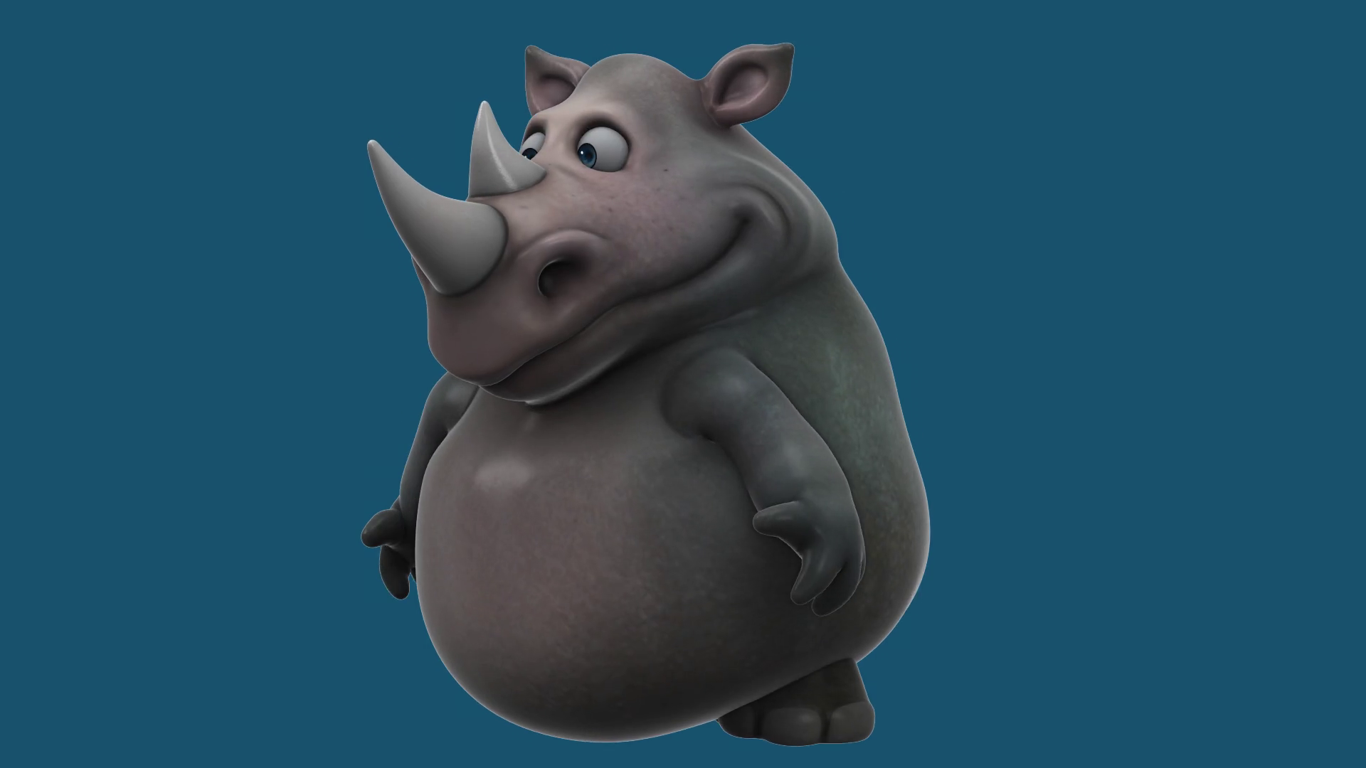 Fun 3d Cartoon Rhino Talking (with Alpha Stock Motion Graphics SBV ...