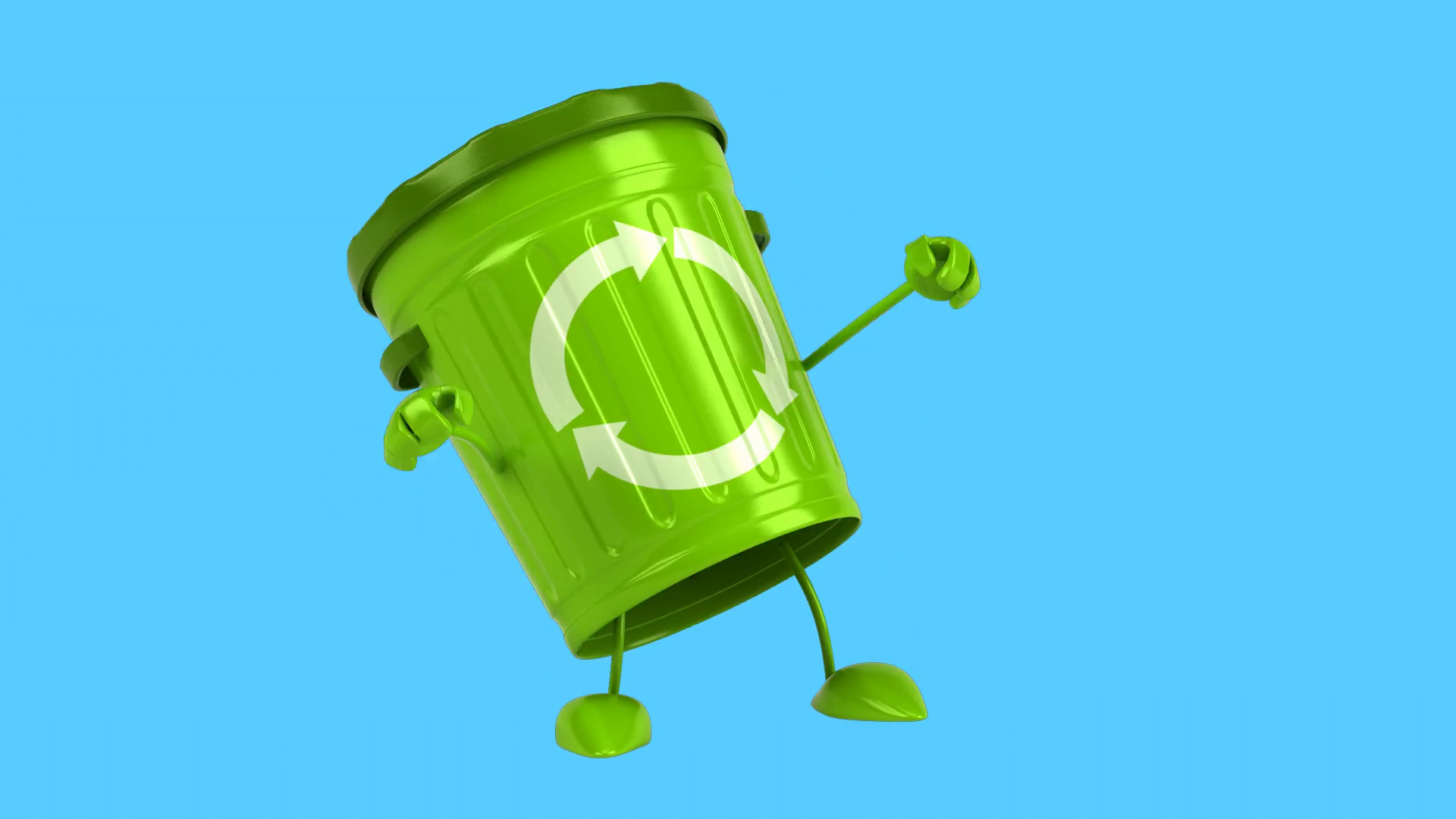 Fun 3d Cartoon Green Trash Dancing (with Stock Motion Graphics SBV ...