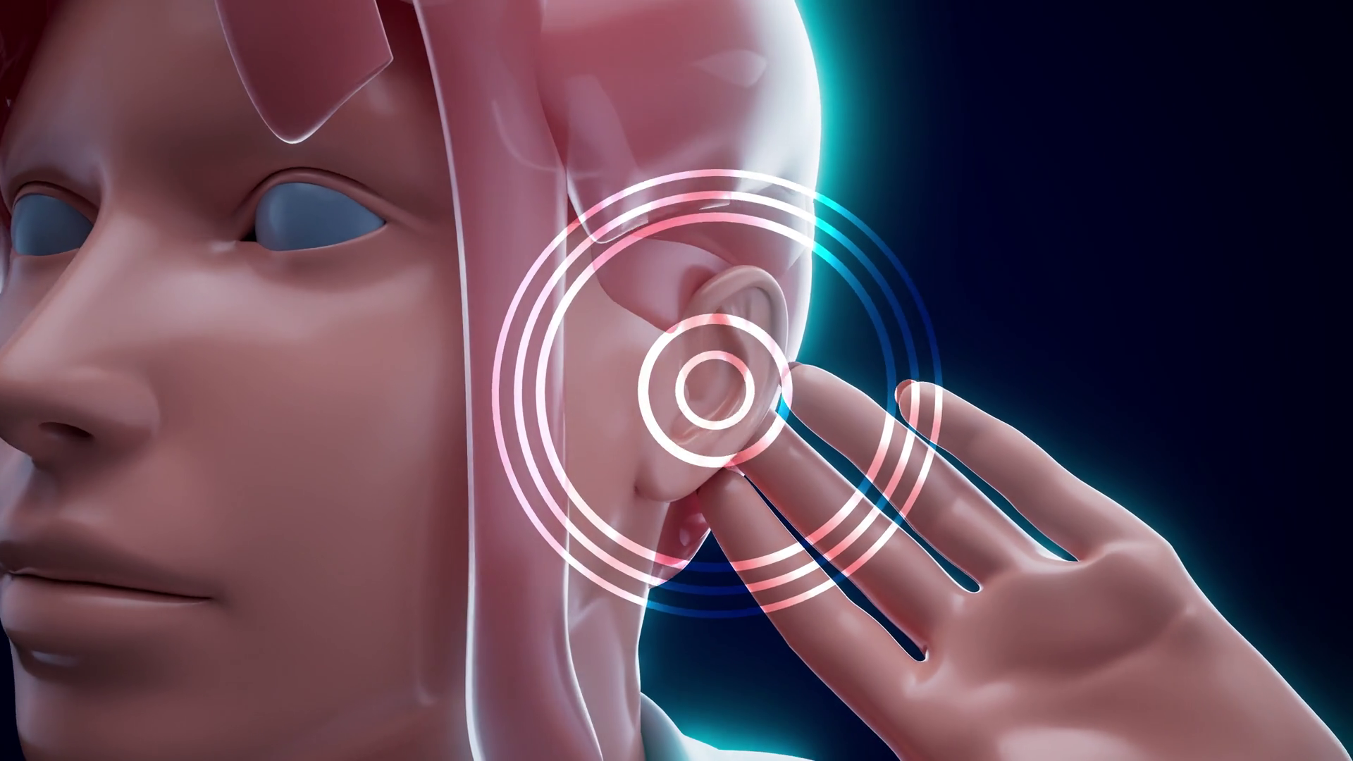 Conceptual Animation Of Woman With Hearing Stock Footage SBV-351914852 ...