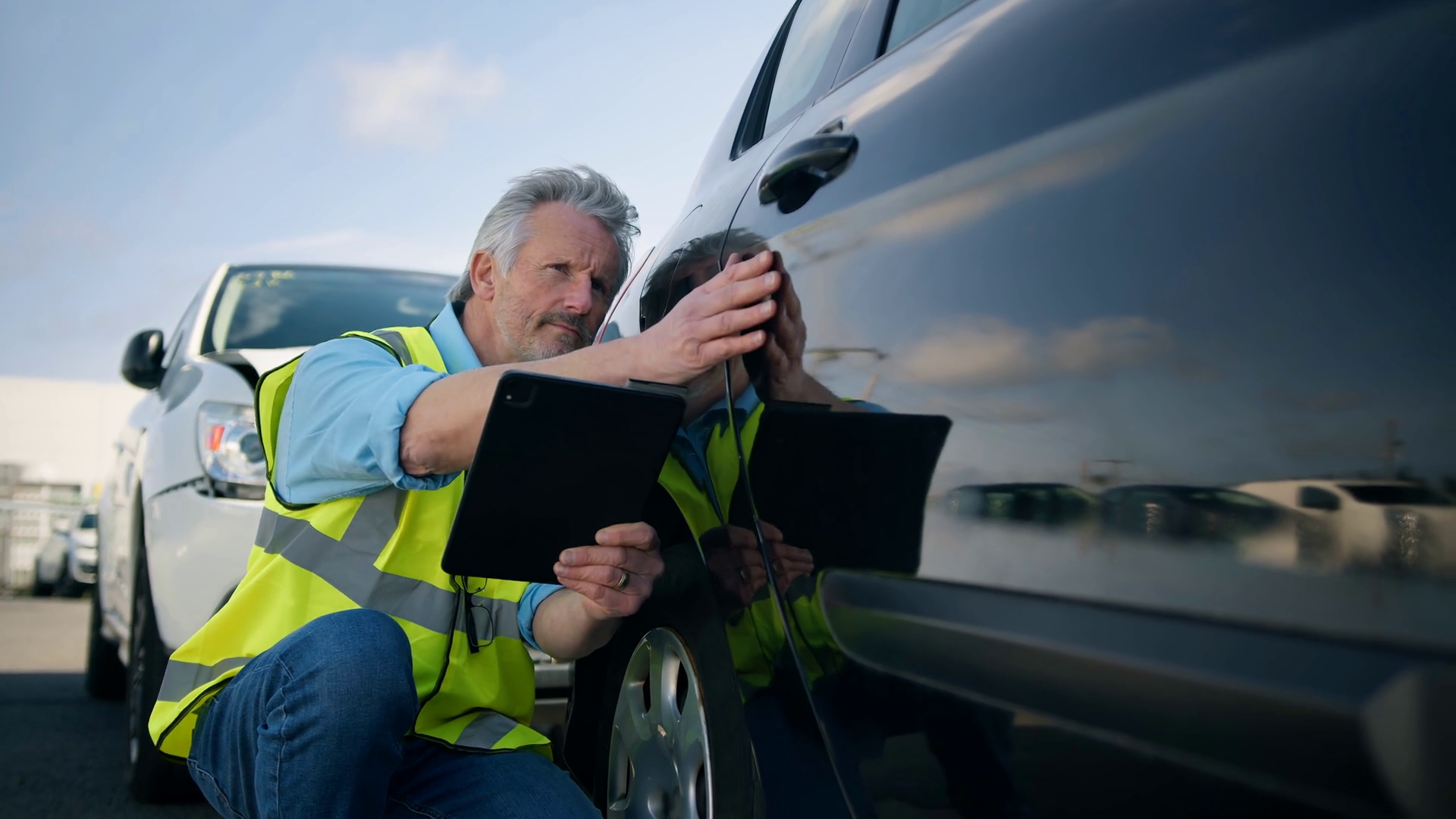 Mature Male Loss Adjuster With Digital Stock Footage SBV-346521967 ...