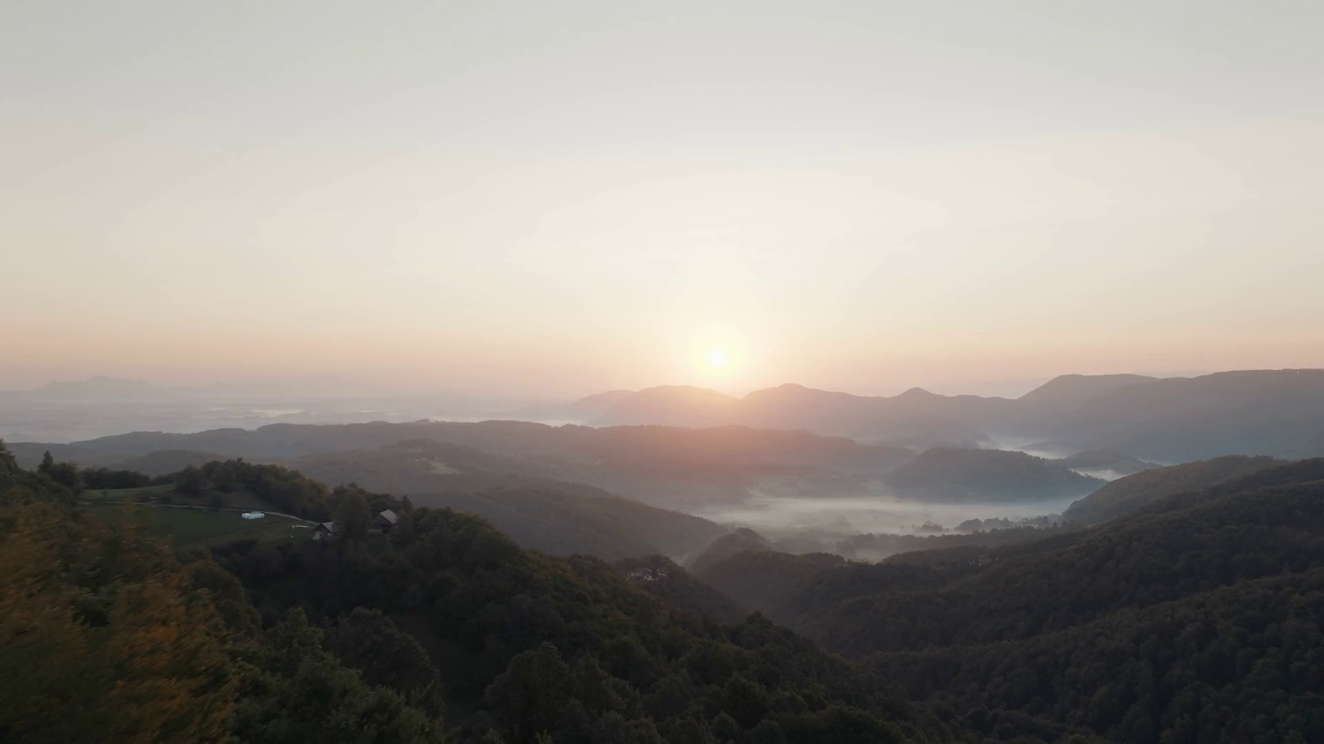 Mystic Sunset Over Green Forest Golden Hour Stock Footage SBV-348826005 ...