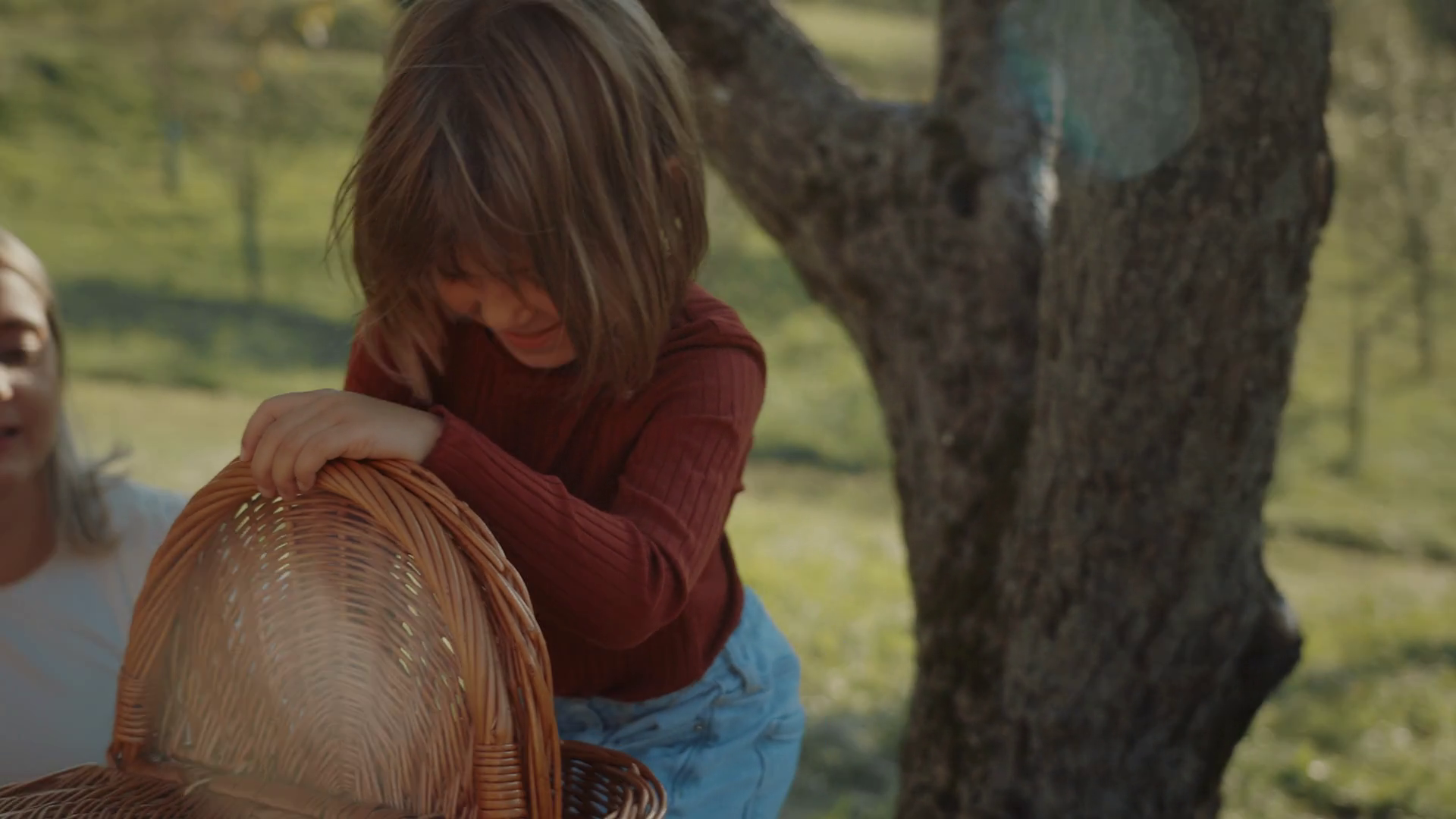 Family With Kids Having Picnic In Nature Stock Footage SBV-348834957 ...