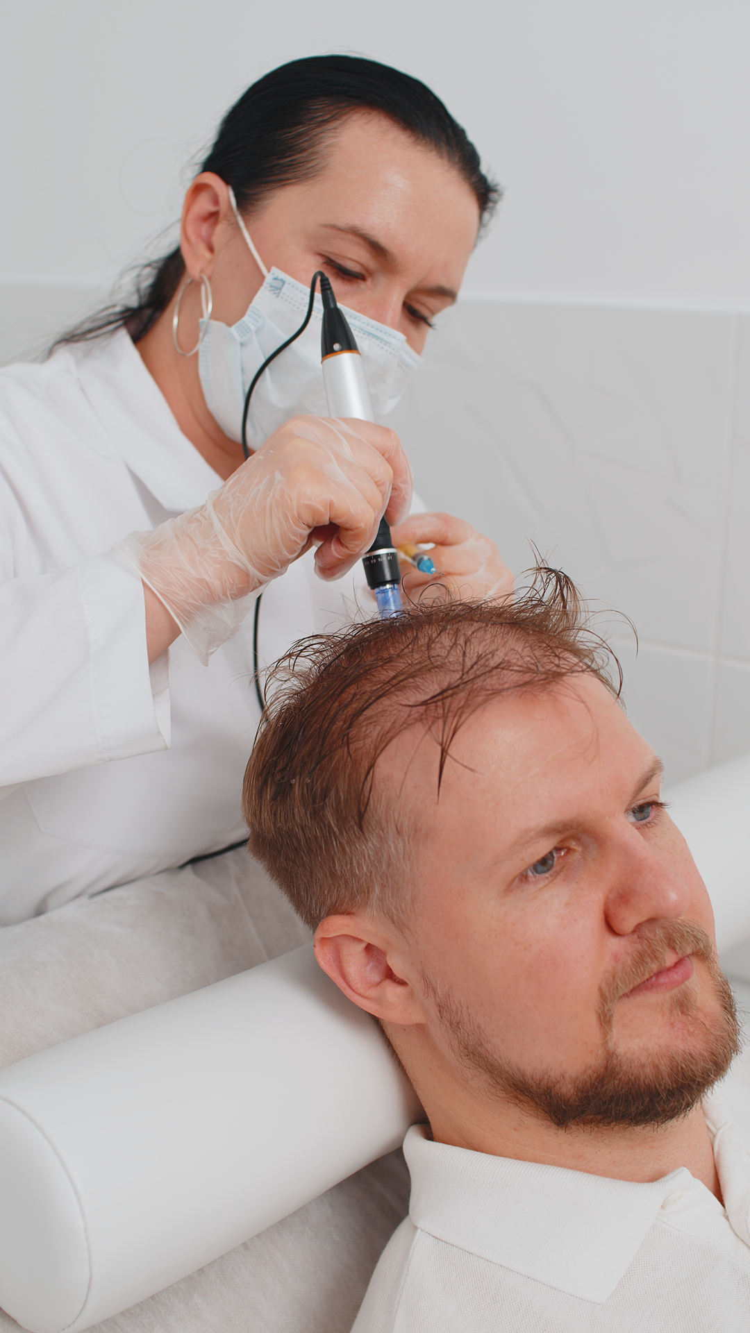 Trichologist Doing Man Improve Hair Growth Stock Footage SBV-353062502 ...