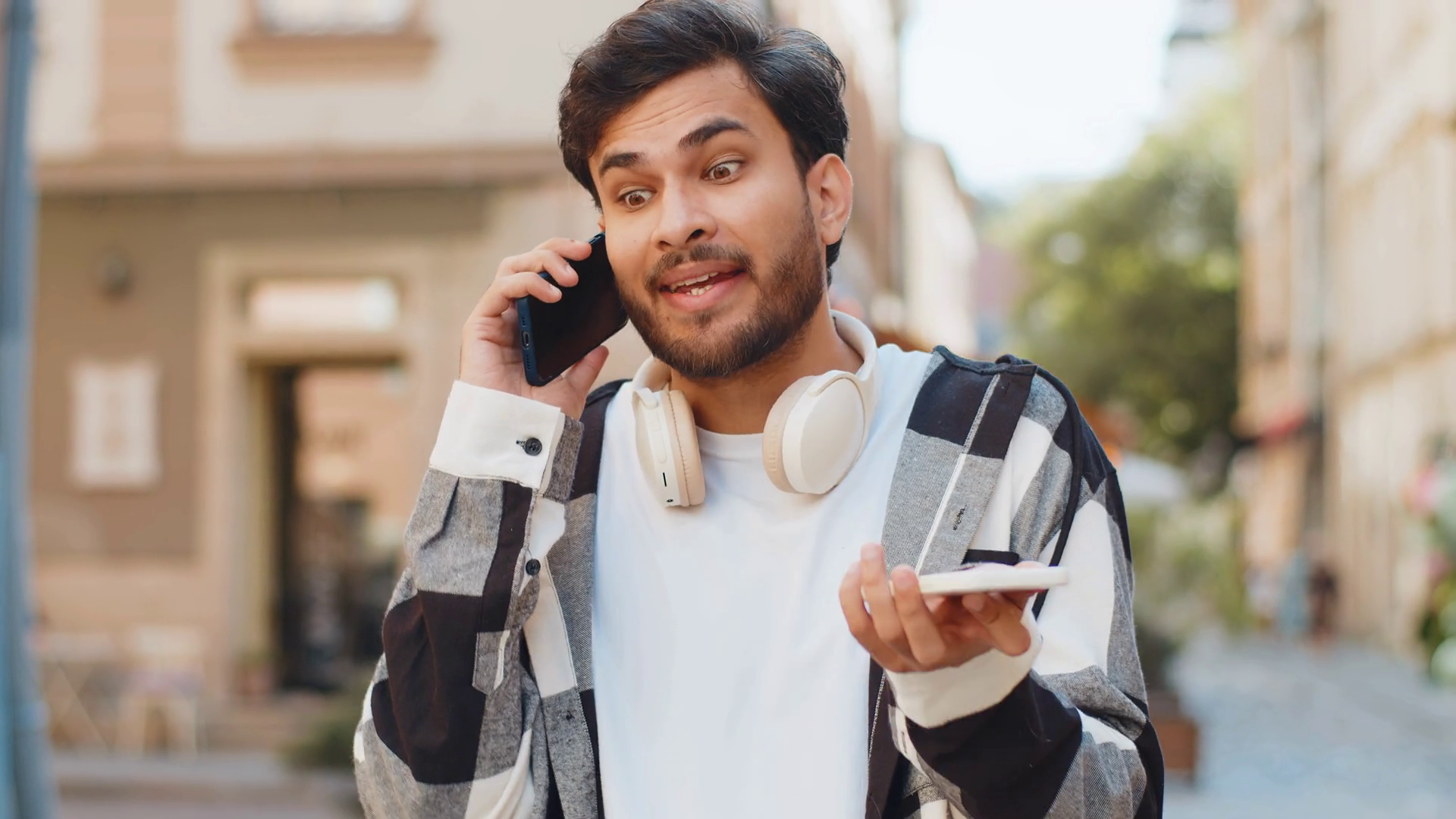 Stressed Indian Man Talking Screaming On Stock Footage SBV-351865090 ...