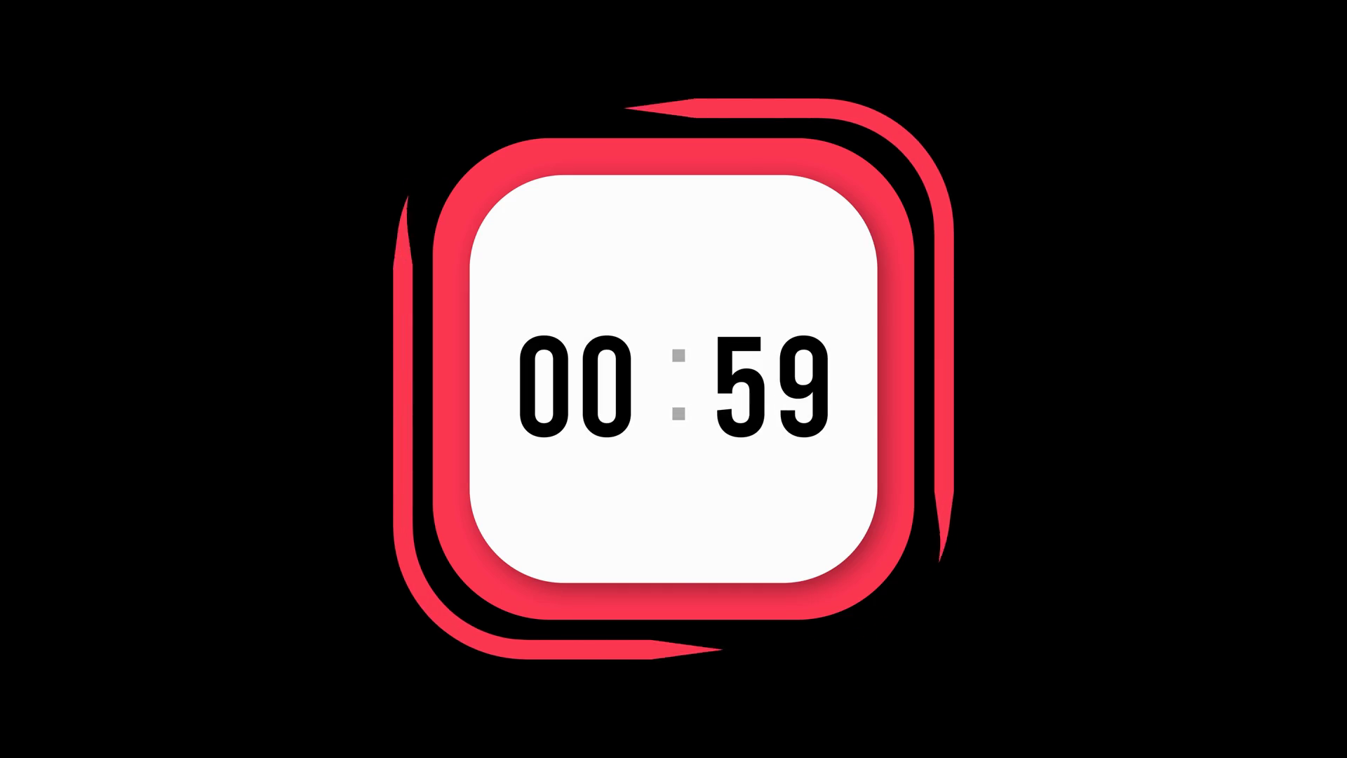 1 Minute Timer Countdown Animation 60 Second Stock Motion Graphics SBV ...