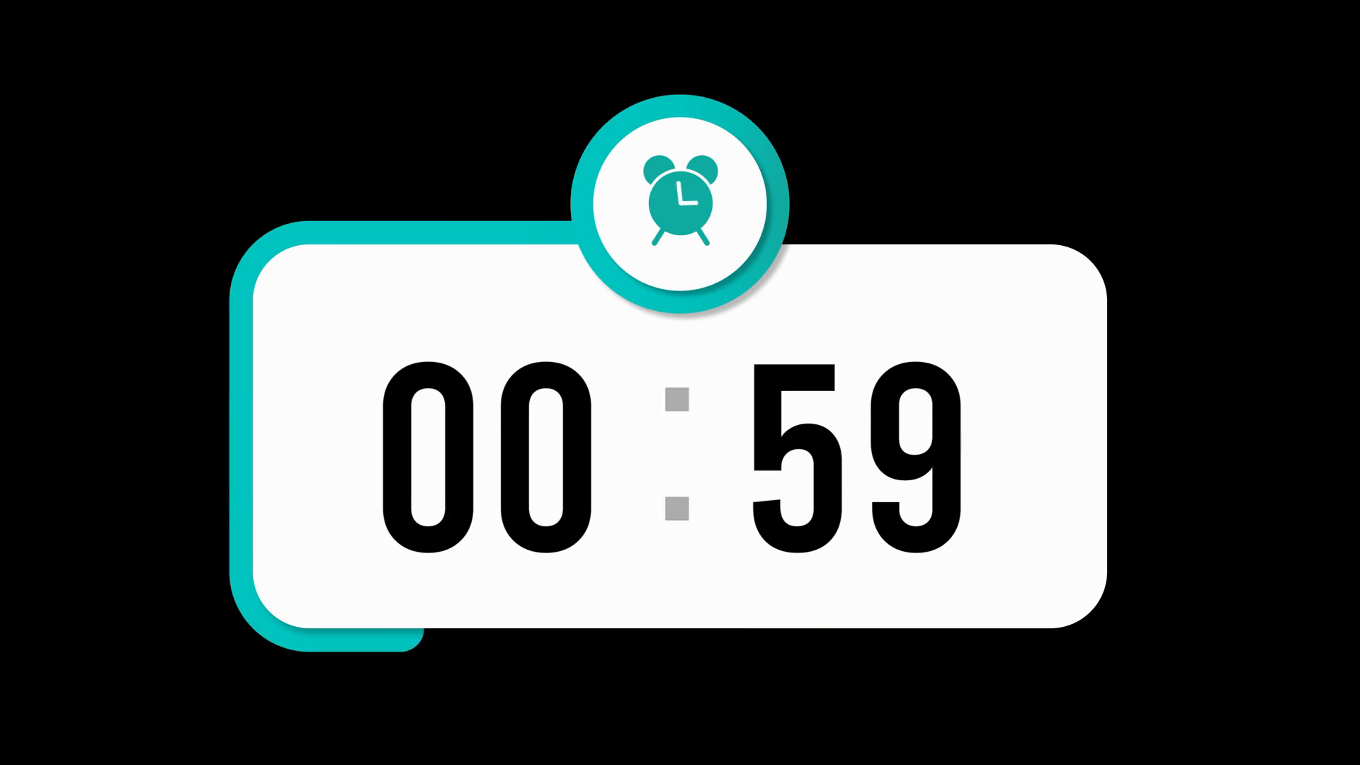 1 Minute Timer Countdown Animation 60 Second Stock Motion Graphics SBV ...
