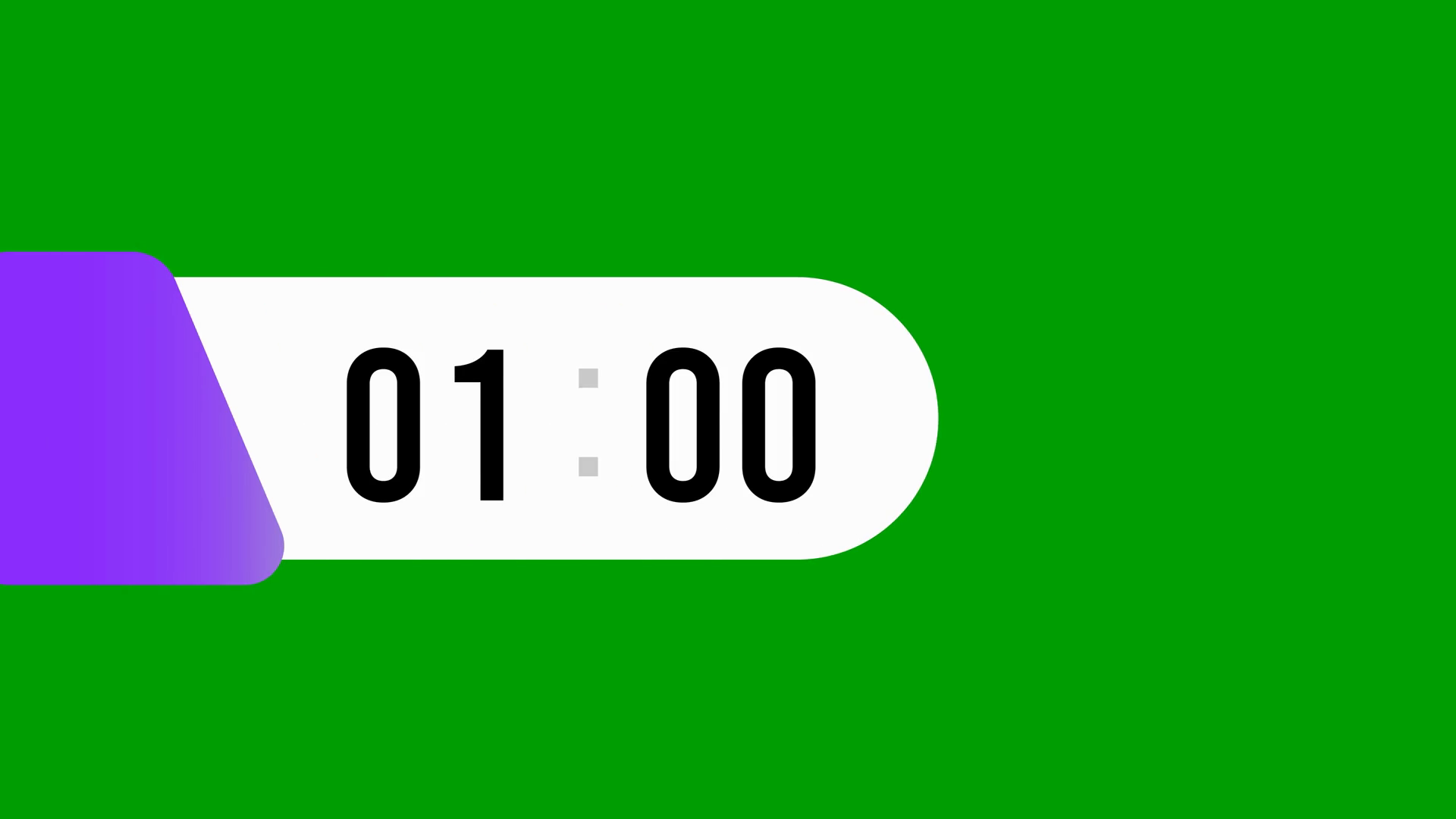 1 Minute Timer Countdown Animation 60 Second Stock Motion Graphics SBV ...