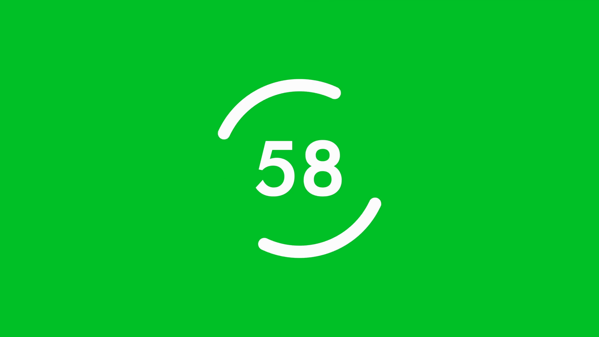 60 Countdown Animation From 60 To 0 Stock Motion Graphics SBV-348470623 ...