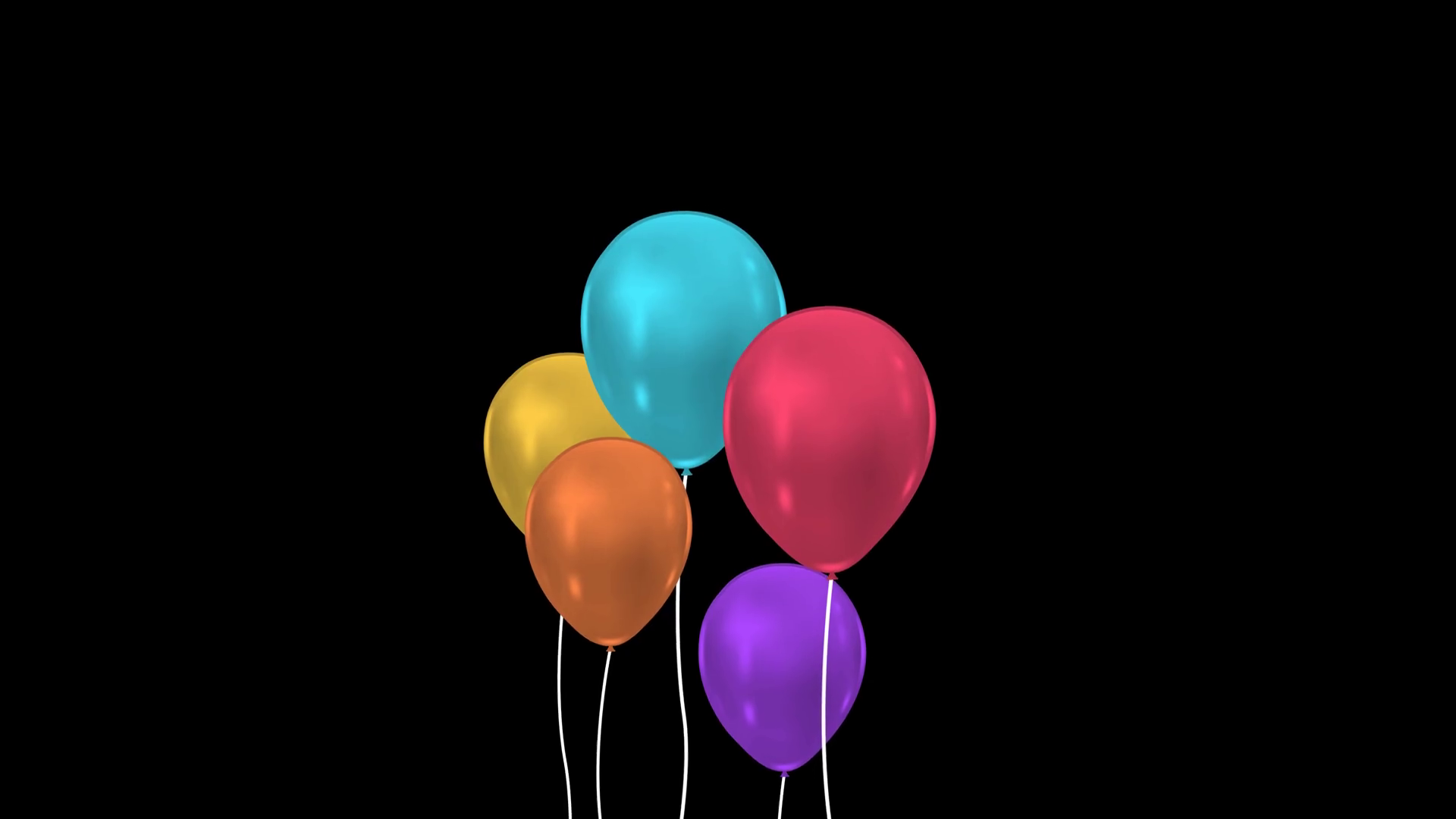 Happy Birthday Colorful Balloons Motion Stock Motion Graphics SBV ...
