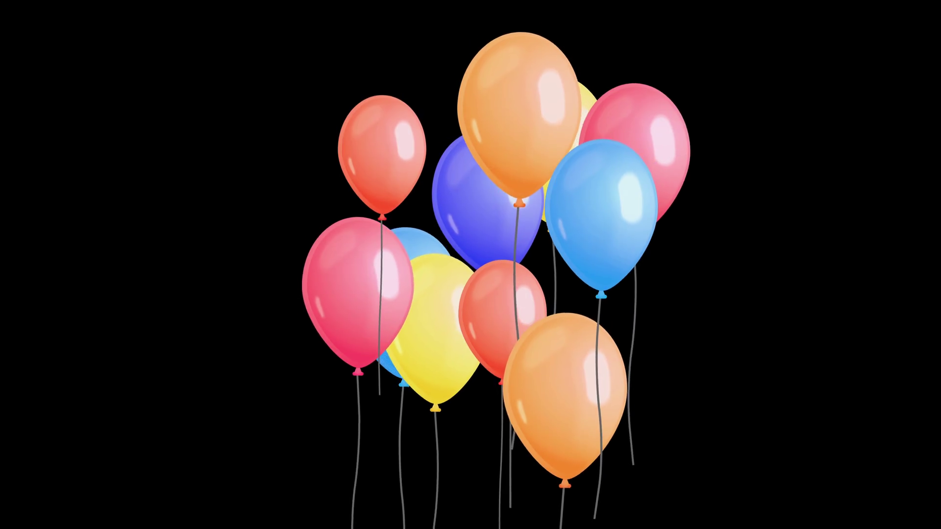 Colorful Balloons Motion Graphic Seamless Stock Motion Graphics SBV ...