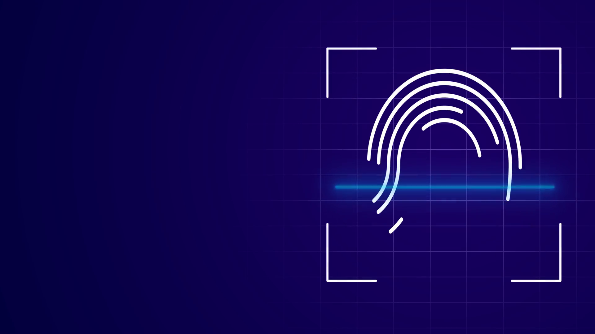 Fingerprint Scanner Animation On Blue Stock Motion Graphics SBV ...