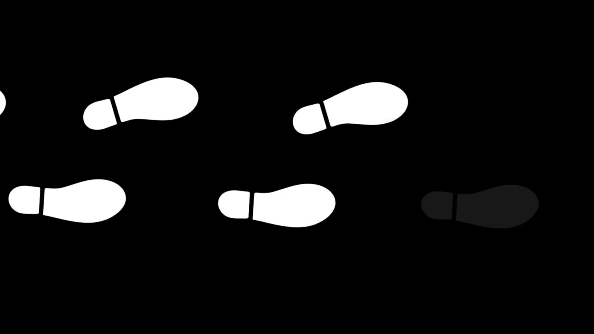 Footprints Walking Animation On Transparent Stock Motion Graphics SBV ...