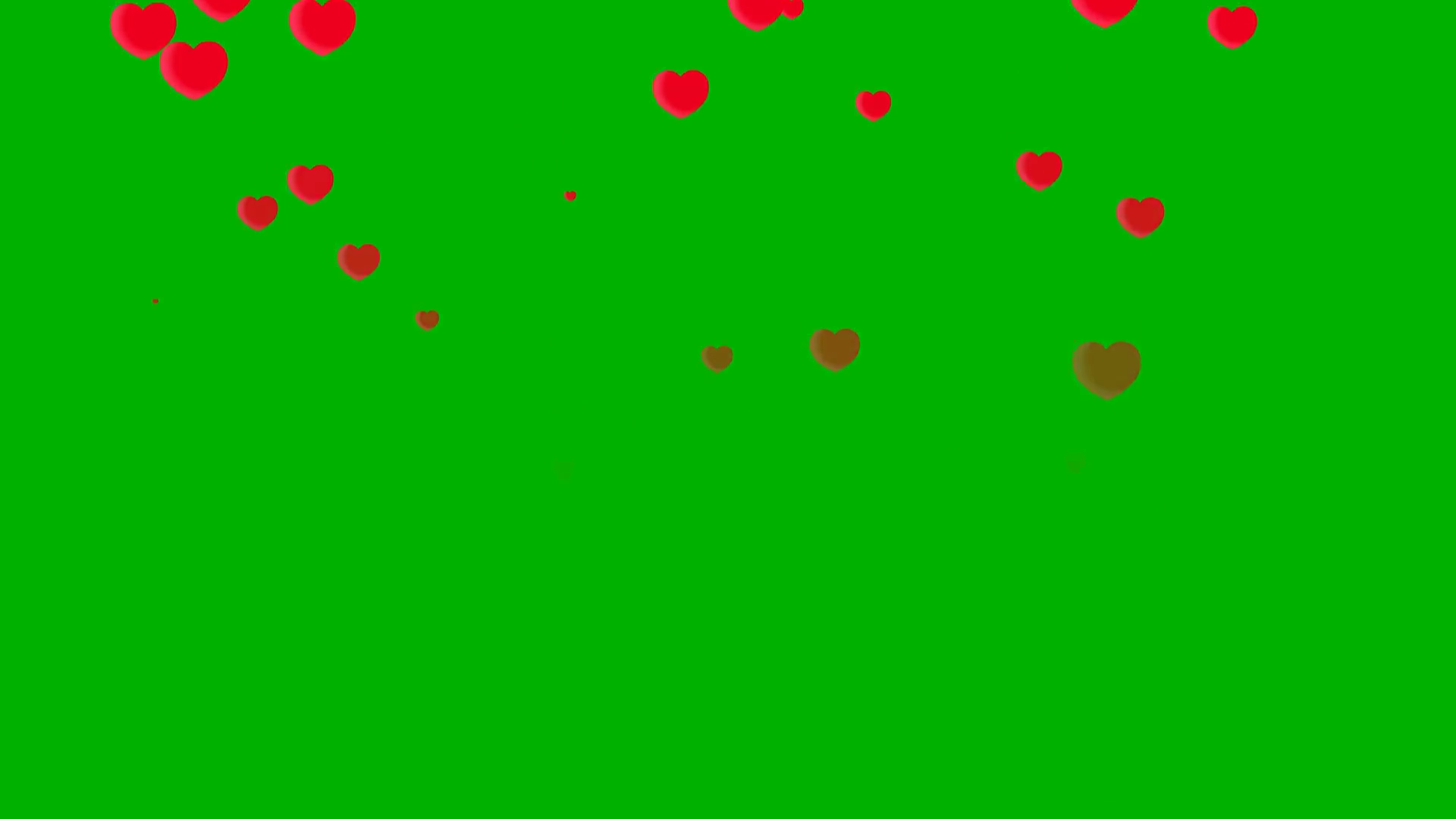 Heart Falling Animation On Green Background Stock Motion Graphics SBV ...