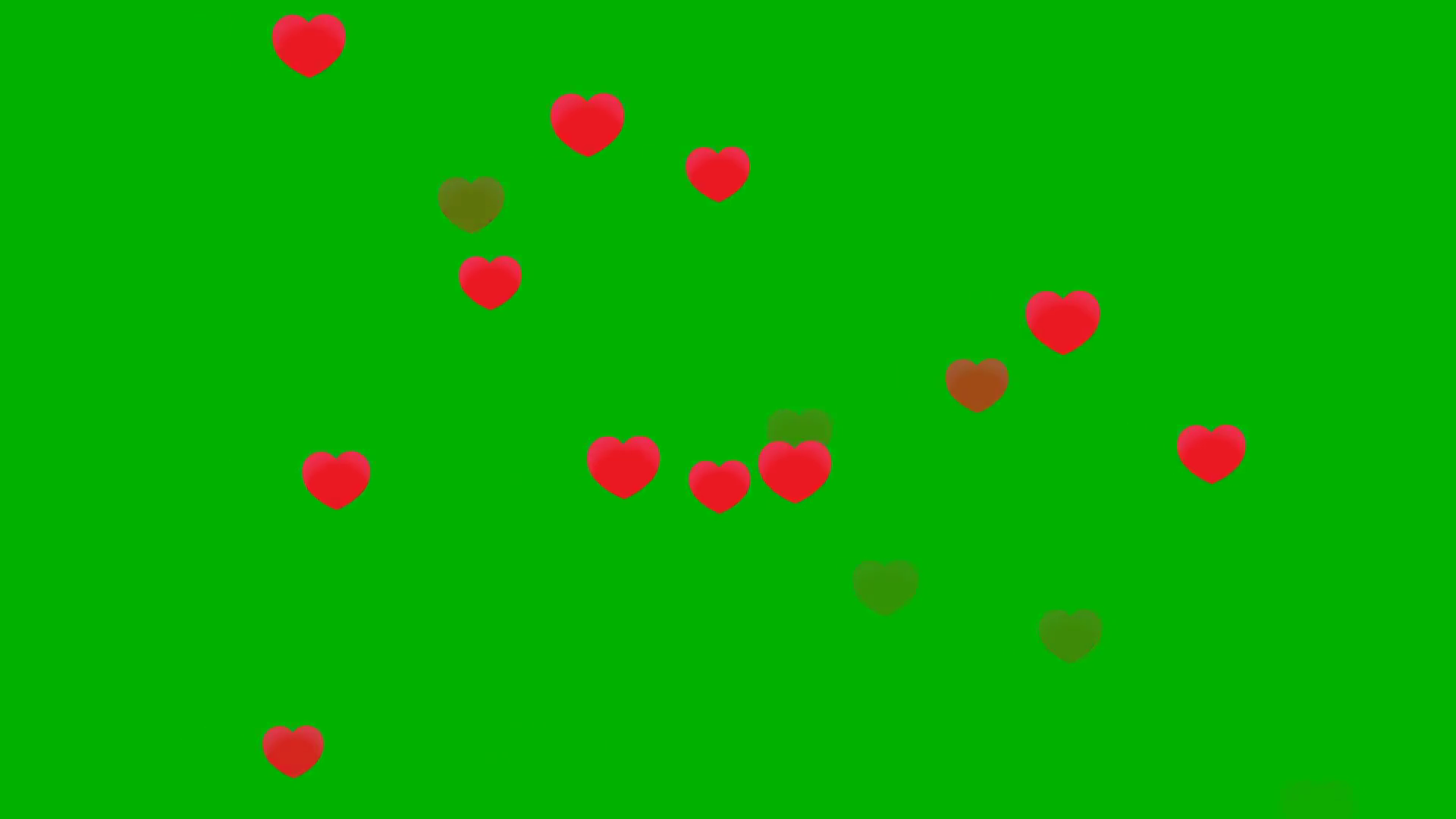 Heart Falling Animation On Green Background Stock Motion Graphics SBV ...