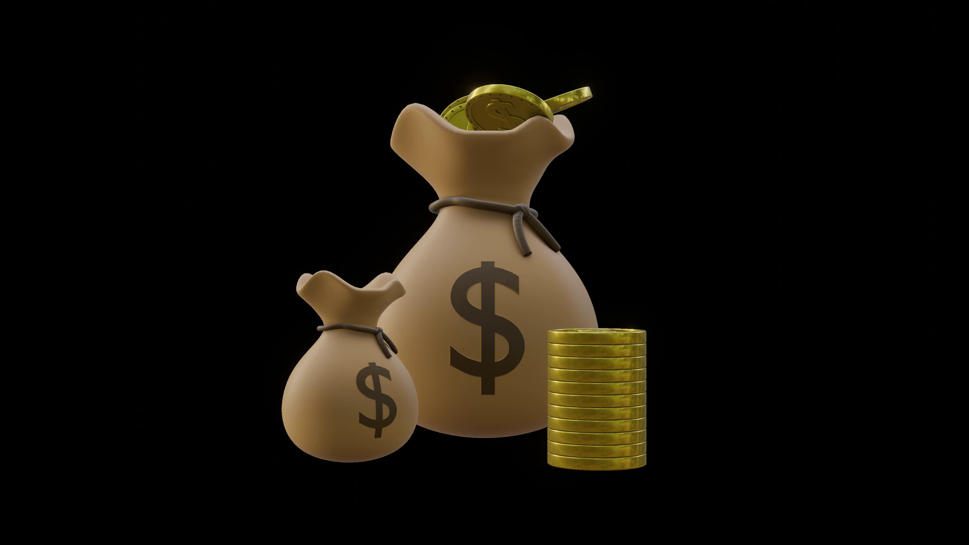 Money Bag Animation On Transparent Stock Motion Graphics SBV-352099616 ...