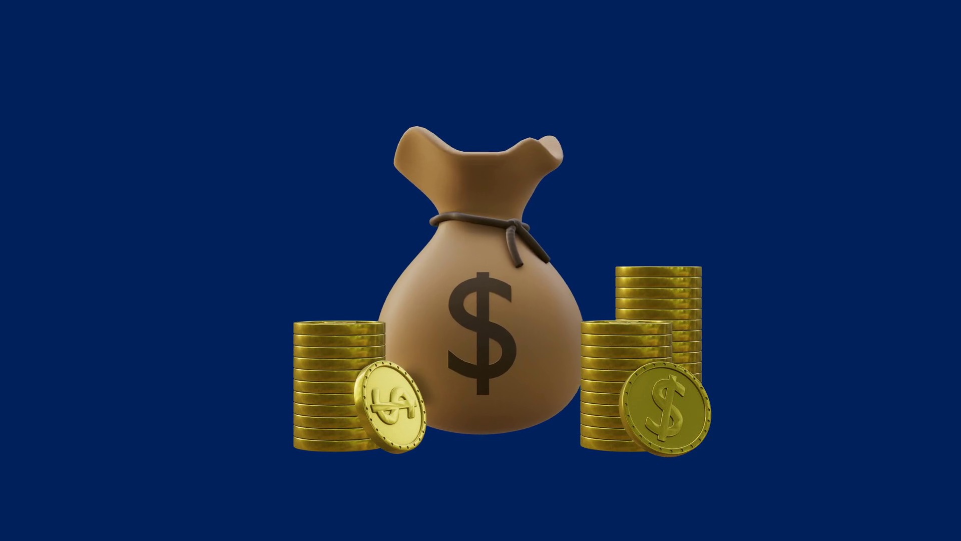 Money Bag Animation On Blue Background & Stock Motion Graphics SBV ...