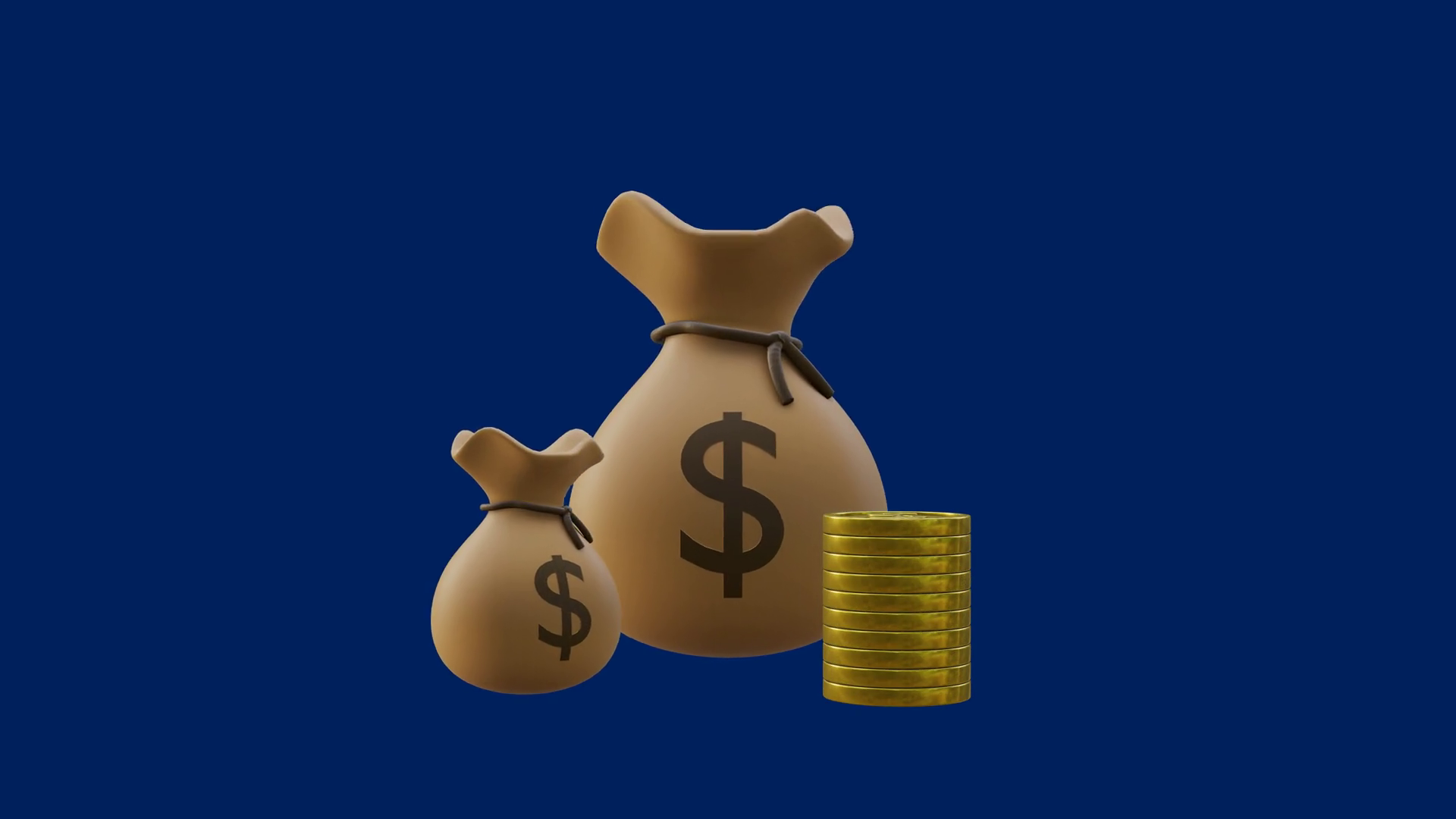 Money Bag Animation On Blue Background & Stock Motion Graphics SBV ...