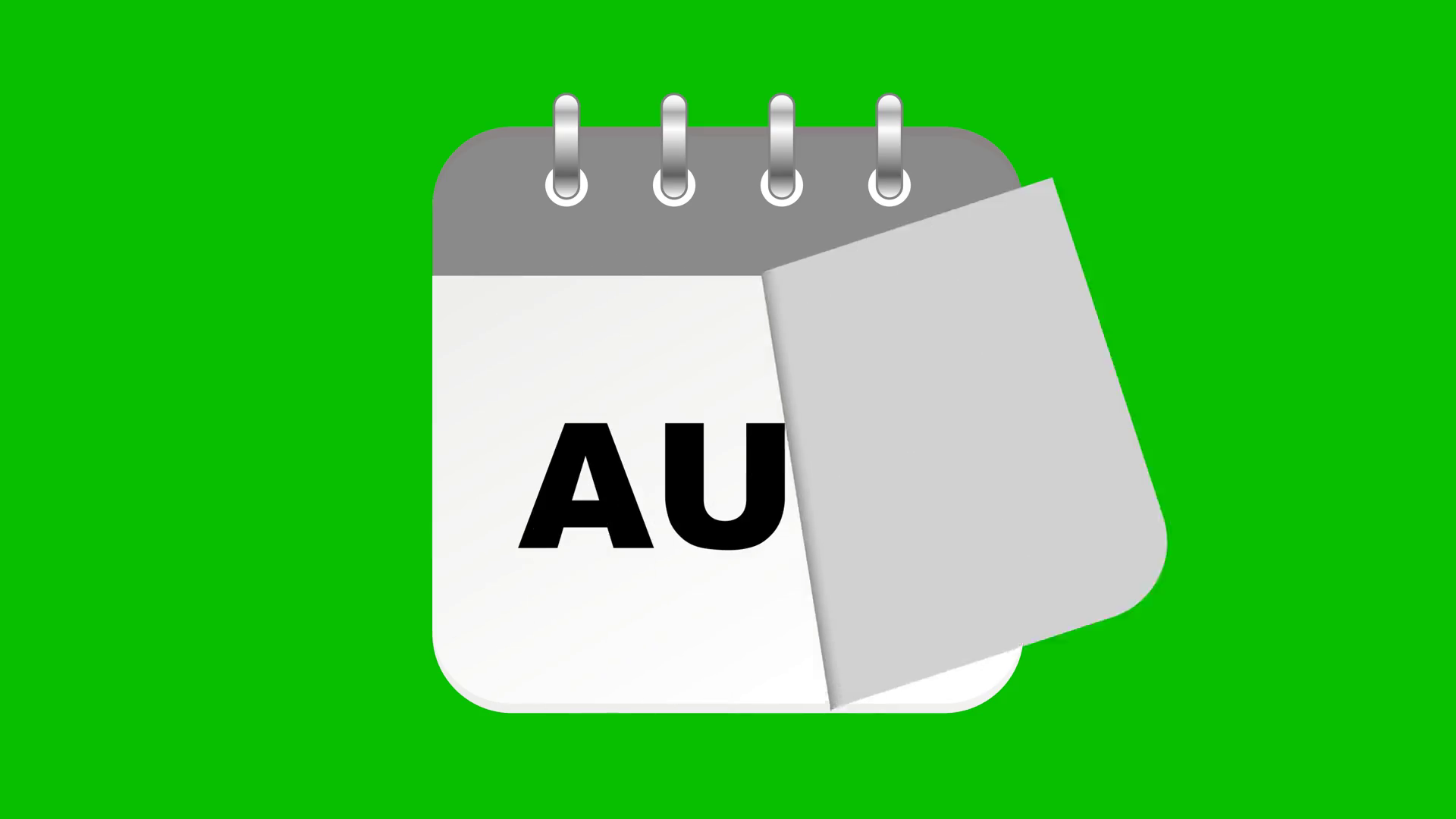 Calendar Pages Flipping Animation Month Stock Motion Graphics SBV ...