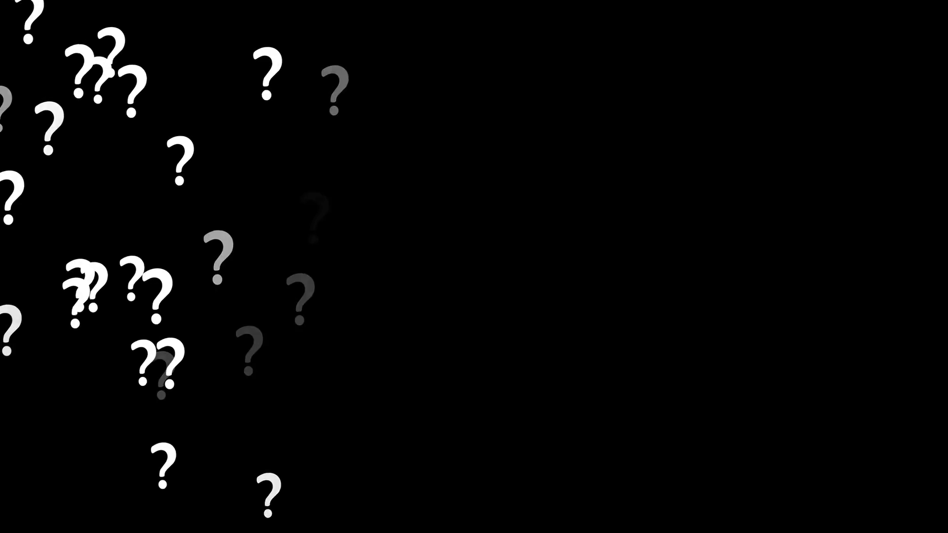 Animation Of Question Marks Moving On Alpha Stock Motion Graphics SBV ...