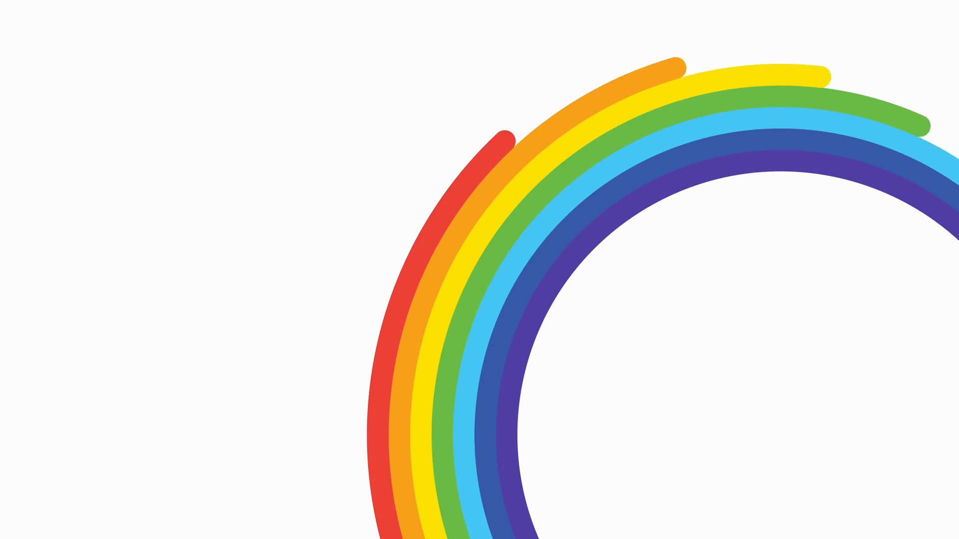 Animation Of Colourful Rainbow On White Stock Motion Graphics SBV ...