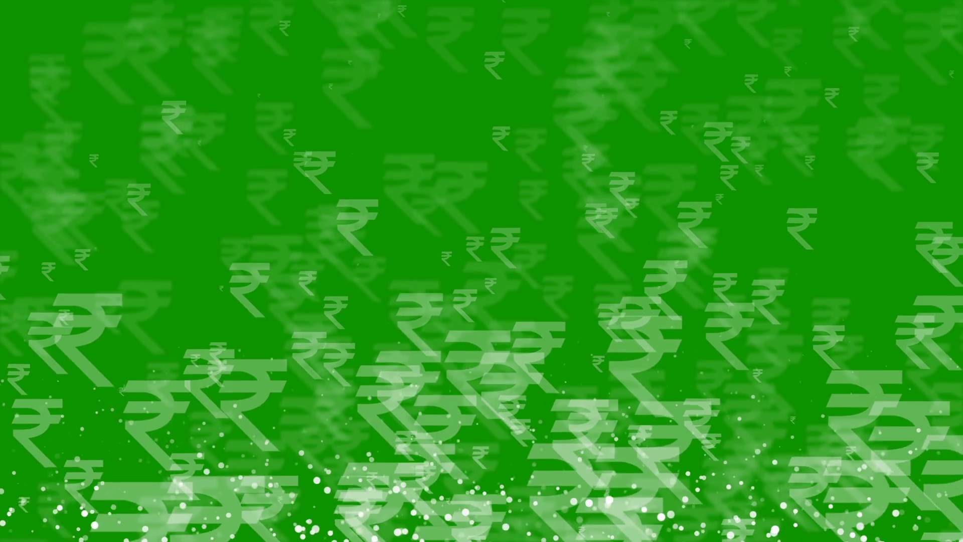 Animation Of Rupee Falling Moving On Green Stock Motion Graphics SBV ...