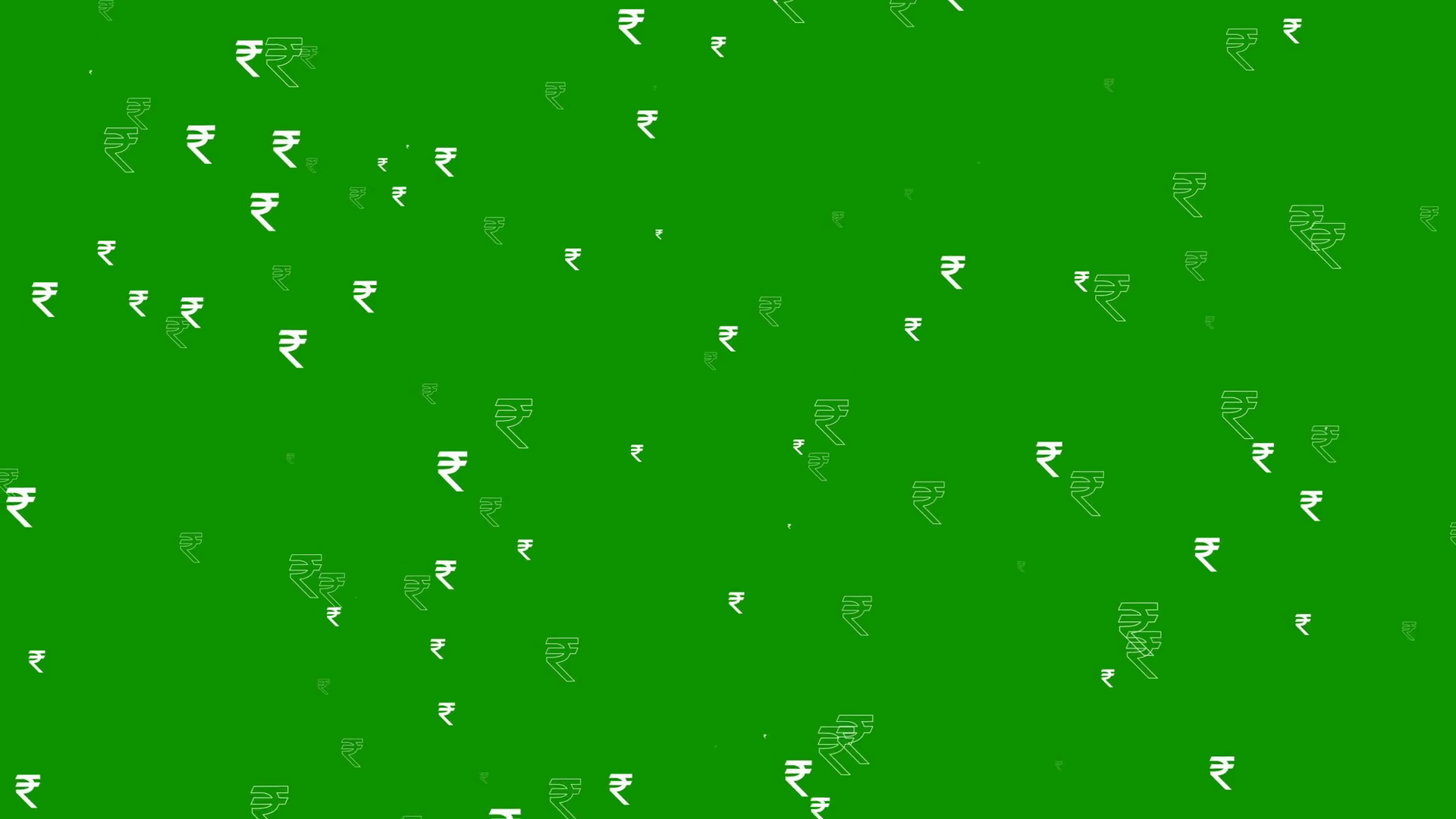 Animation Of Rupee Falling Moving On Green Stock Motion Graphics SBV ...