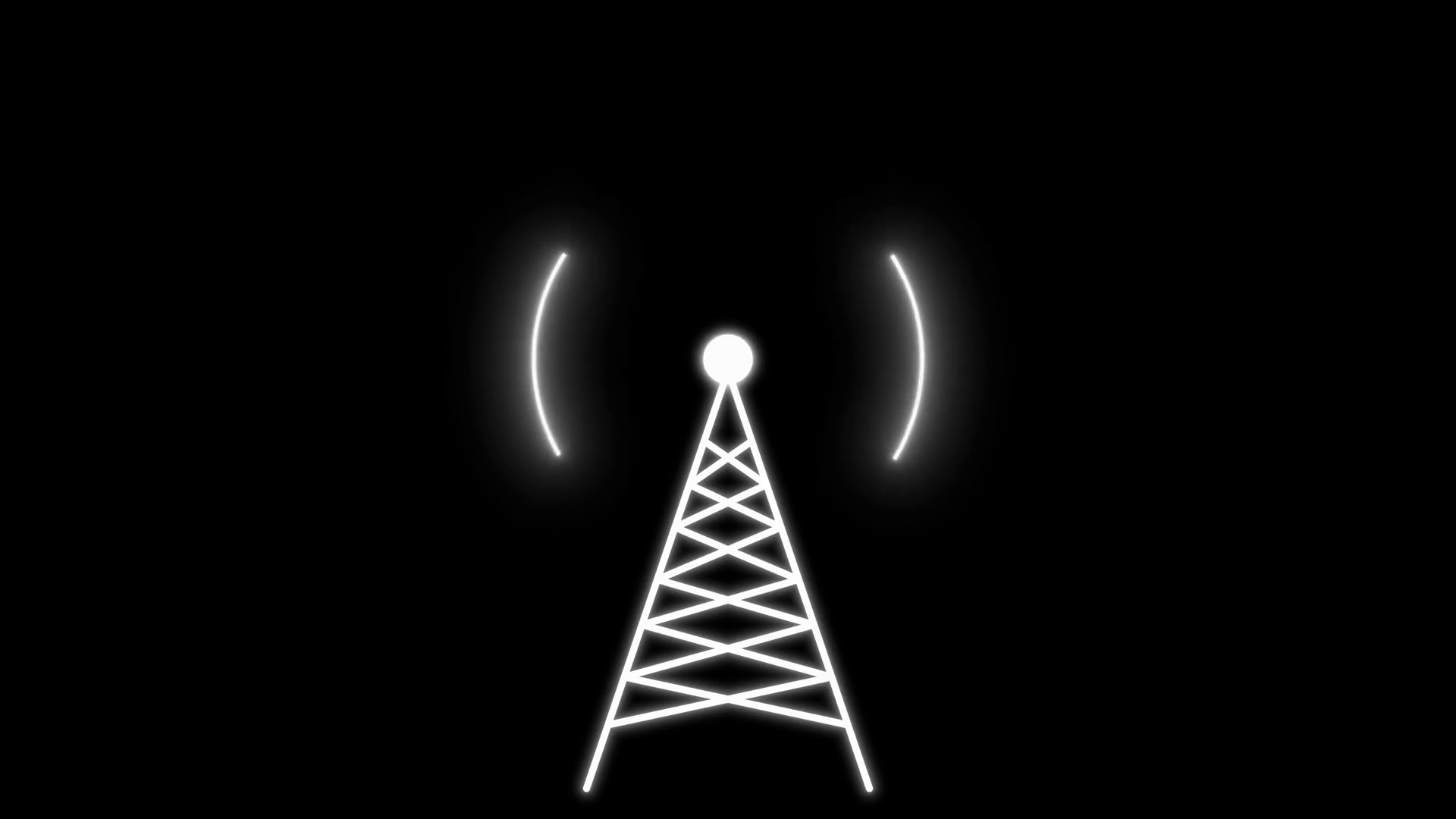 Communication Tower Sending Signal In Air Stock Motion Graphics SBV ...