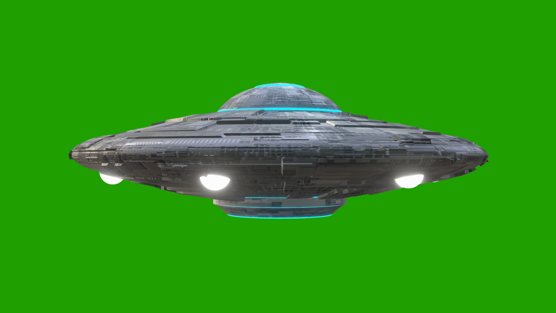 Flying Saucer Rotate Animation Realistic Ufo Stock Motion Graphics SBV ...