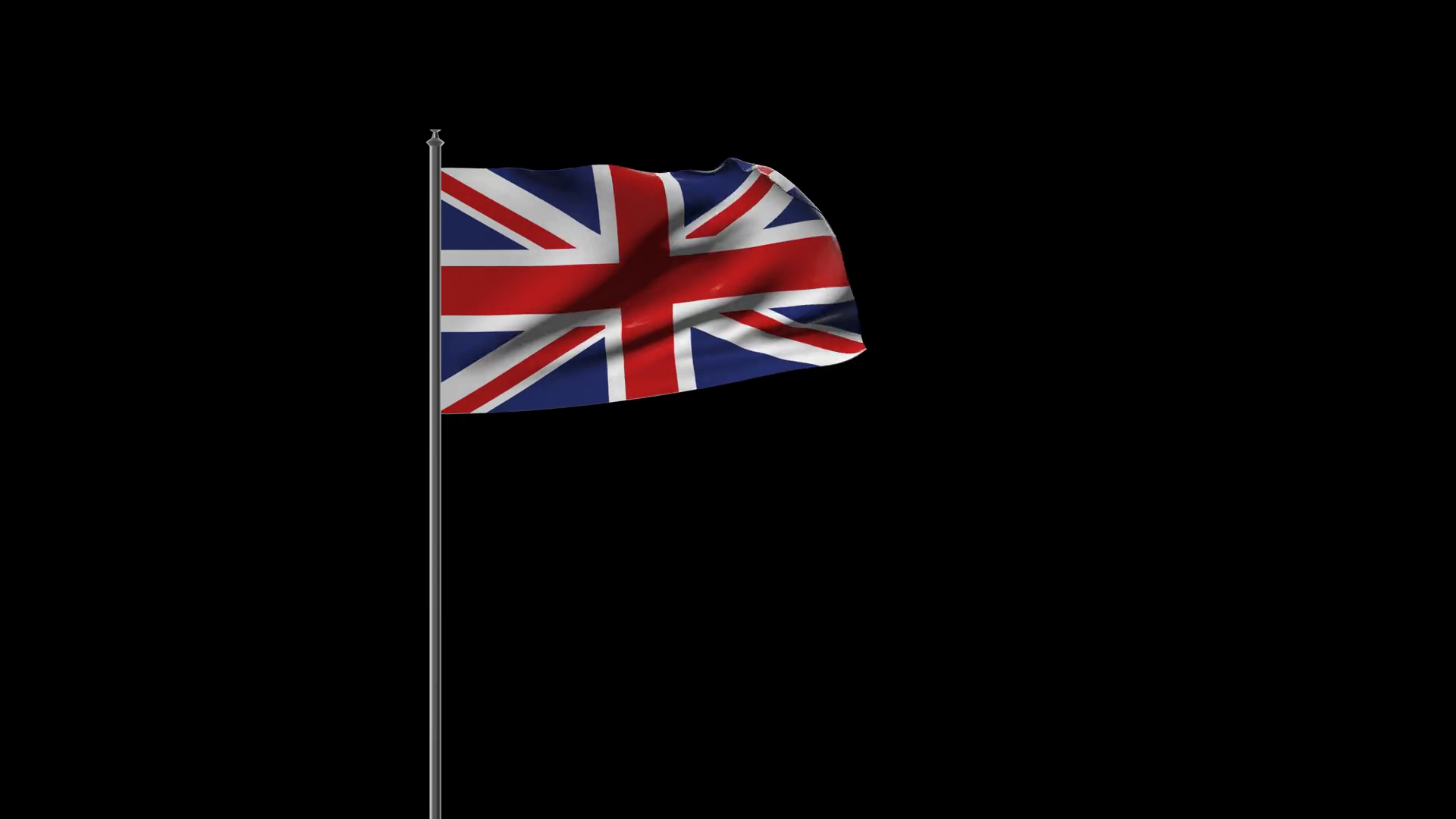 United Kingdom Flag Waving Animation On Stock Motion Graphics SBV ...