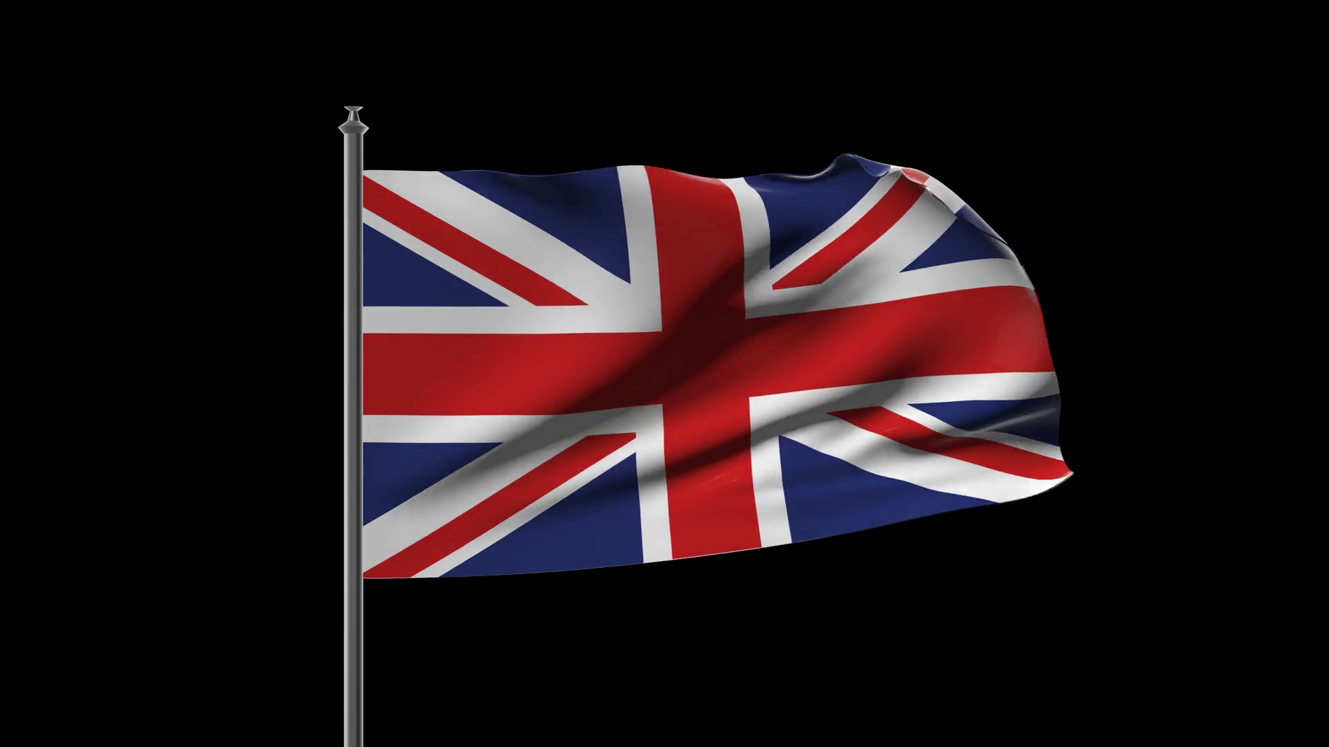 United Kingdom Flag Waving Animation On Stock Motion Graphics SBV ...