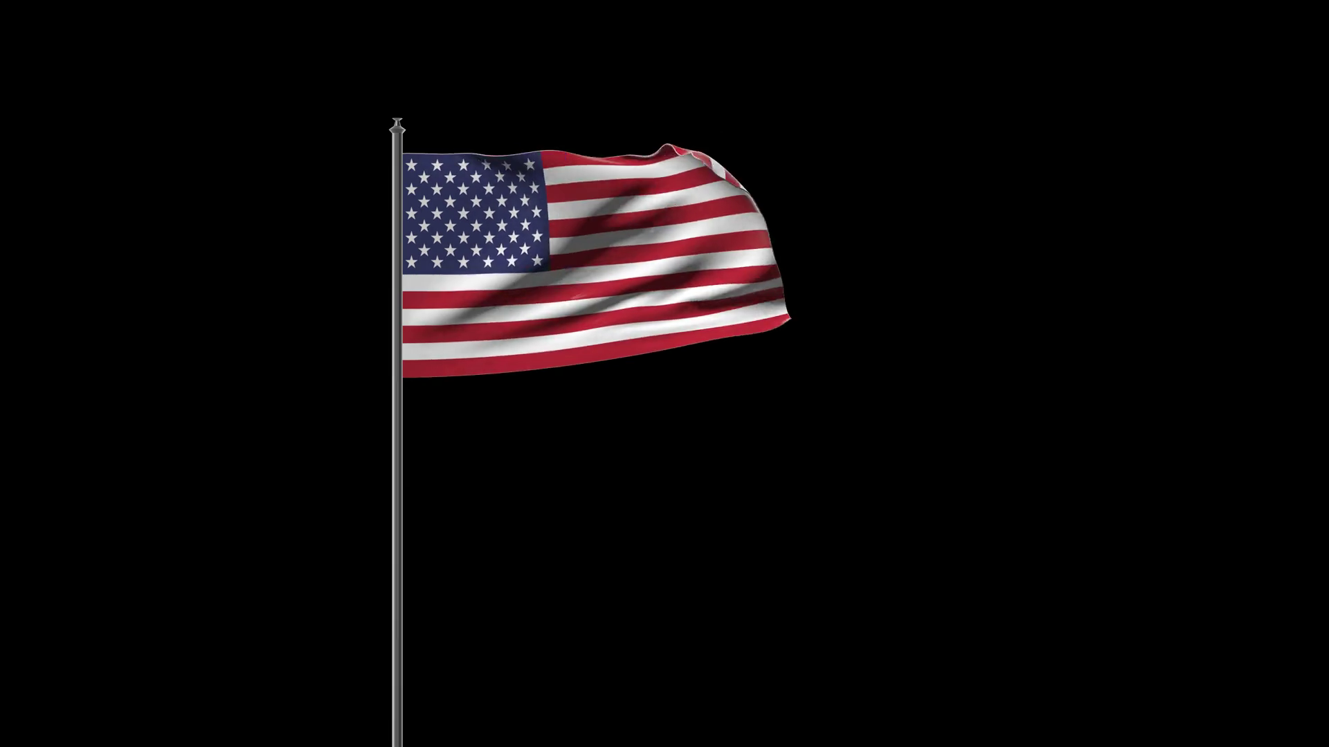 American Flag Waving Animation On Black Stock Motion Graphics SBV ...