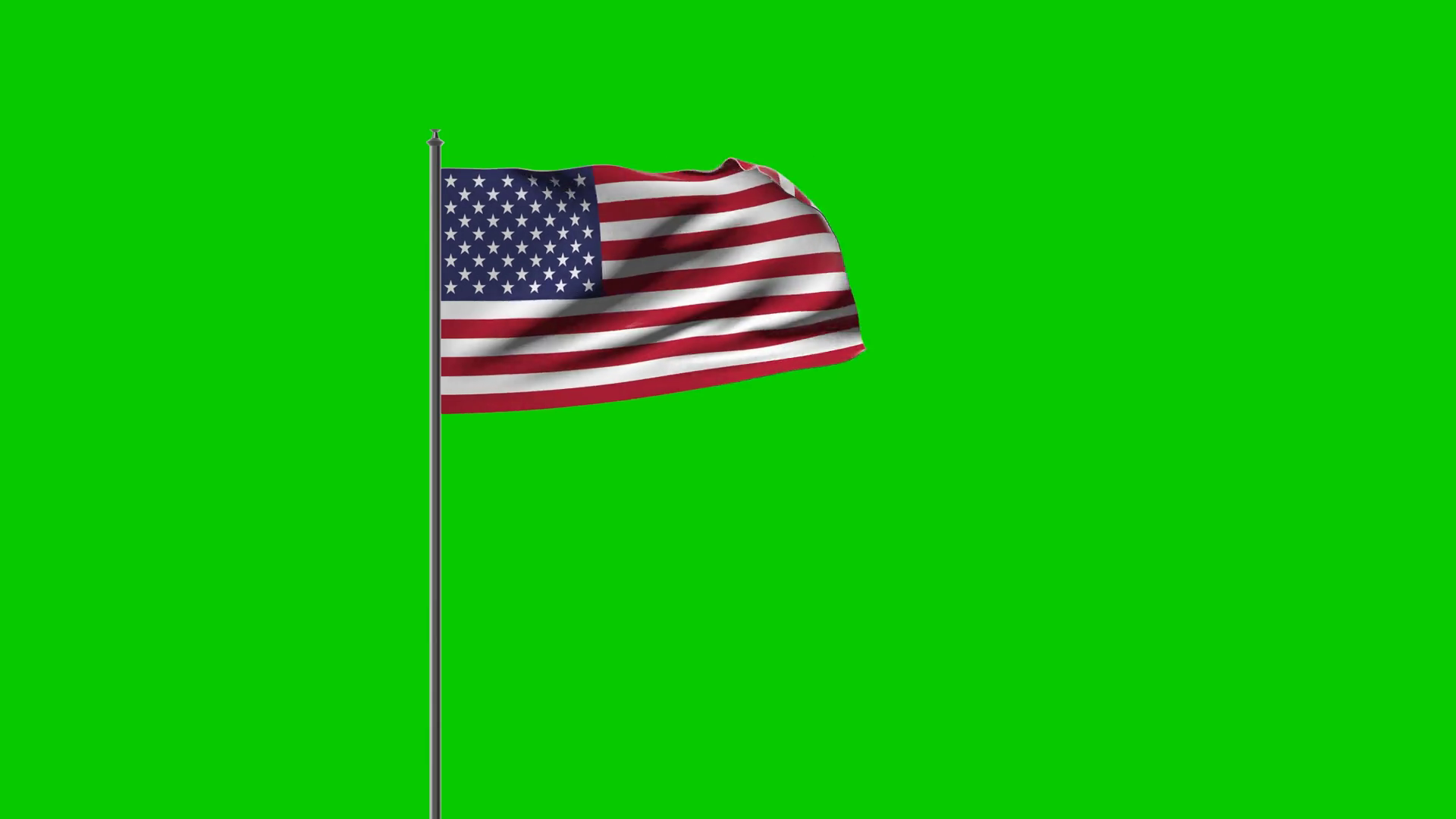 American Flag Waving Animation On Green Stock Motion Graphics SBV ...