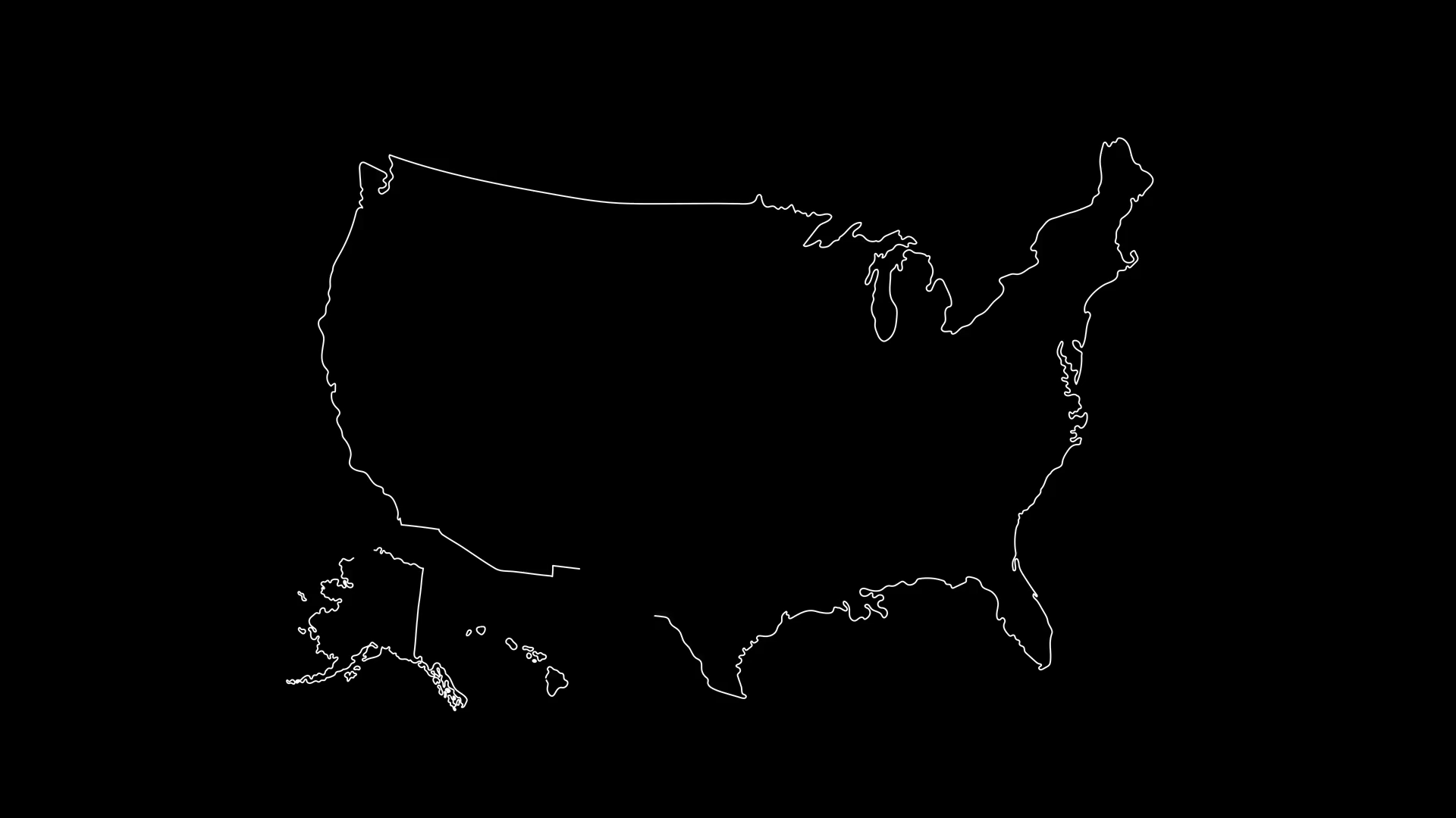 Usa Map Animation Of With Single Line Stock Motion Graphics SBV ...