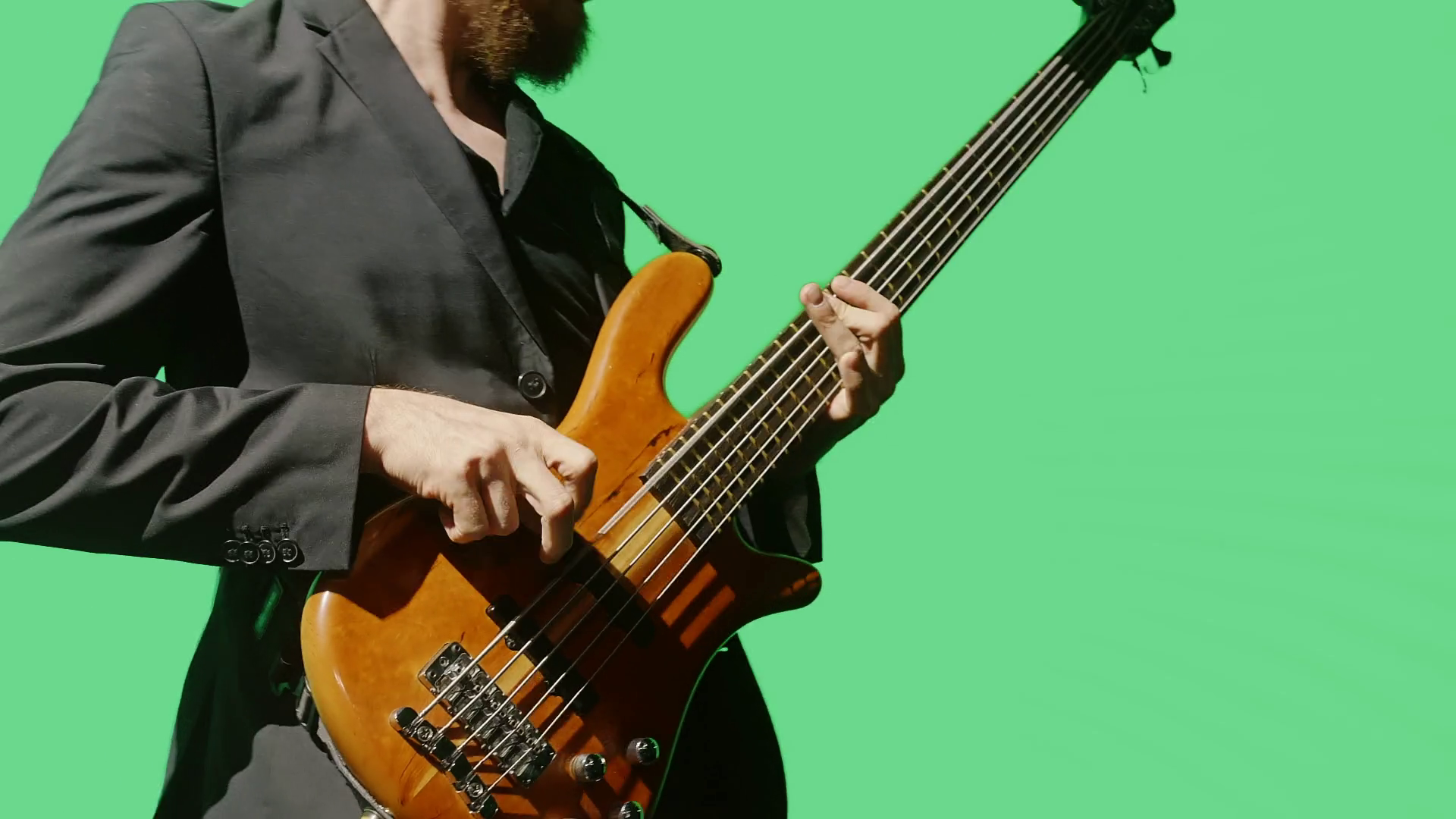 Close-up Of Guitarist Playing Bass Guitar Stock Footage SBV-348416859 ...