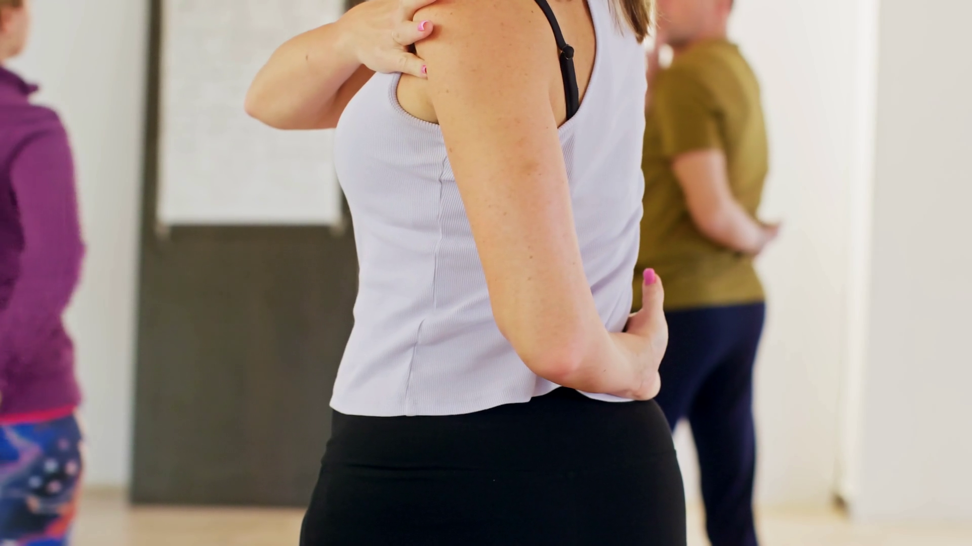 Midsection Of Women Practicing Yoga Healthy Stock Footage SBV-348709742 ...