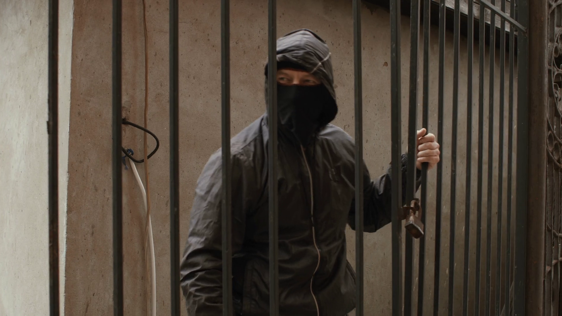 Bandit Man In Black Mask Hood With Baseball Stock Footage SBV-328529121 ...