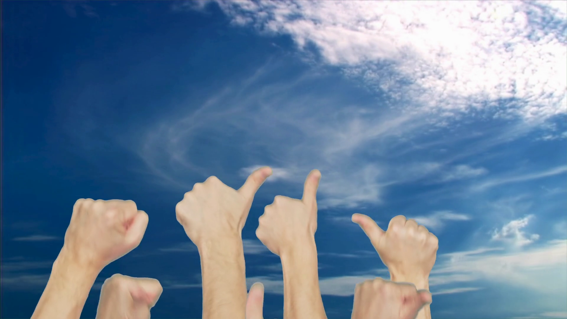 Crowd Group Simultaneously Raising Thumb Up Stock Footage SBV-322021322 ...