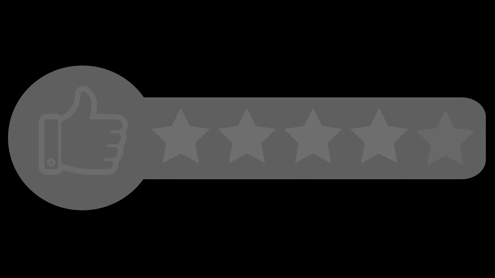 Five stars and thumbs up rating review on black alpha channel ...