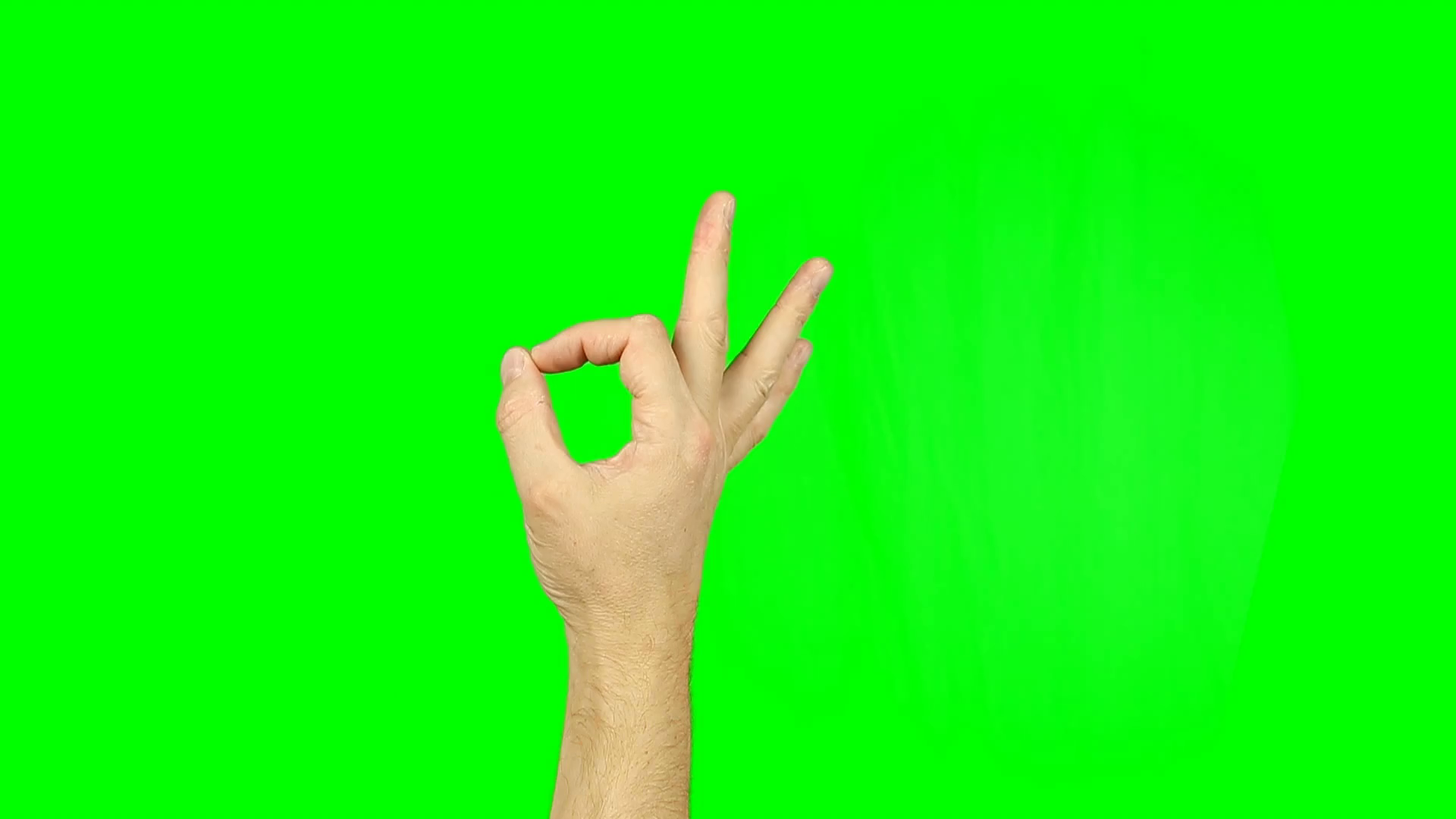 Ok Sign Fingers Gesture On Green Screen Stock Footage SBV-314767013 ...