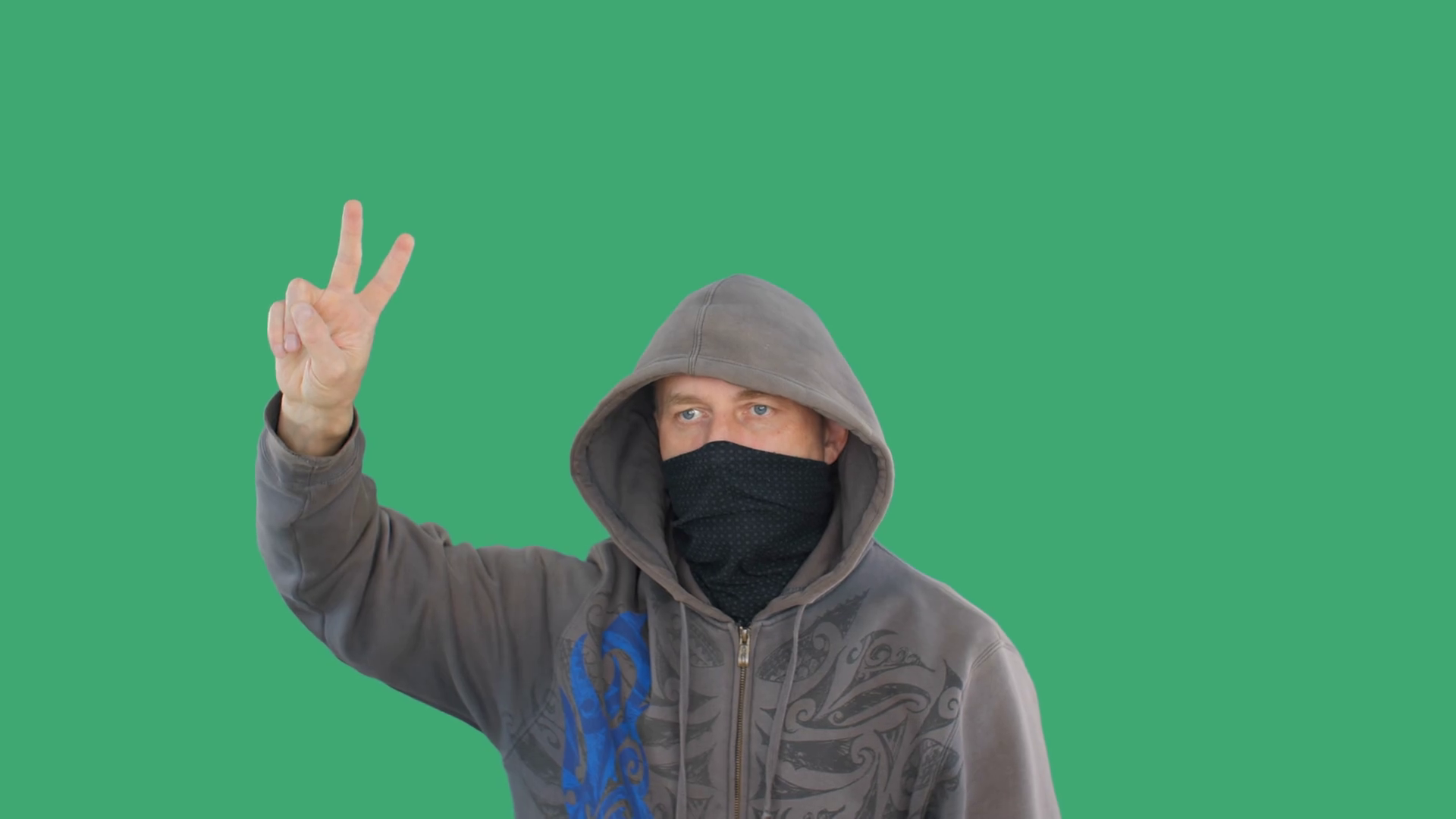 Protester Showing Victory Sign During Riot Stock Footage SBV-338535494 ...