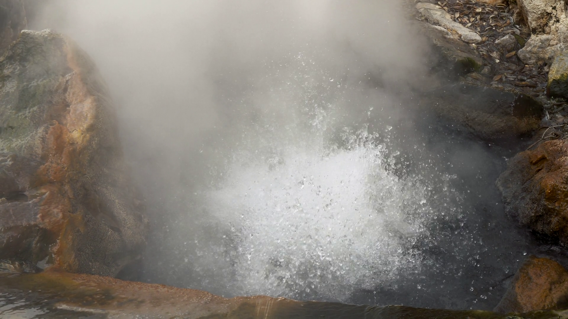 Natural Hot Spring Slow Motion Shot Of Stock Footage SBV-352222509 ...