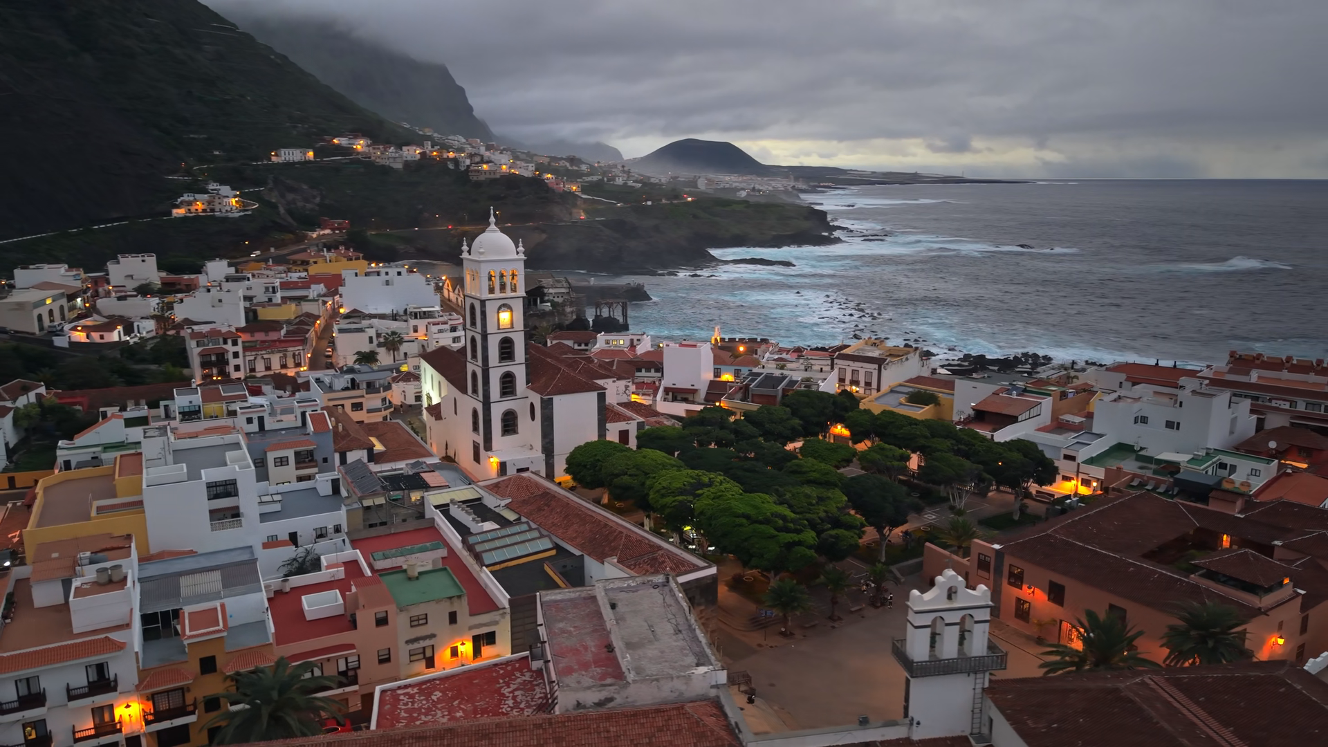 Aerial View Of Garachico Town On Tenerife In Stock Footage SBV ...