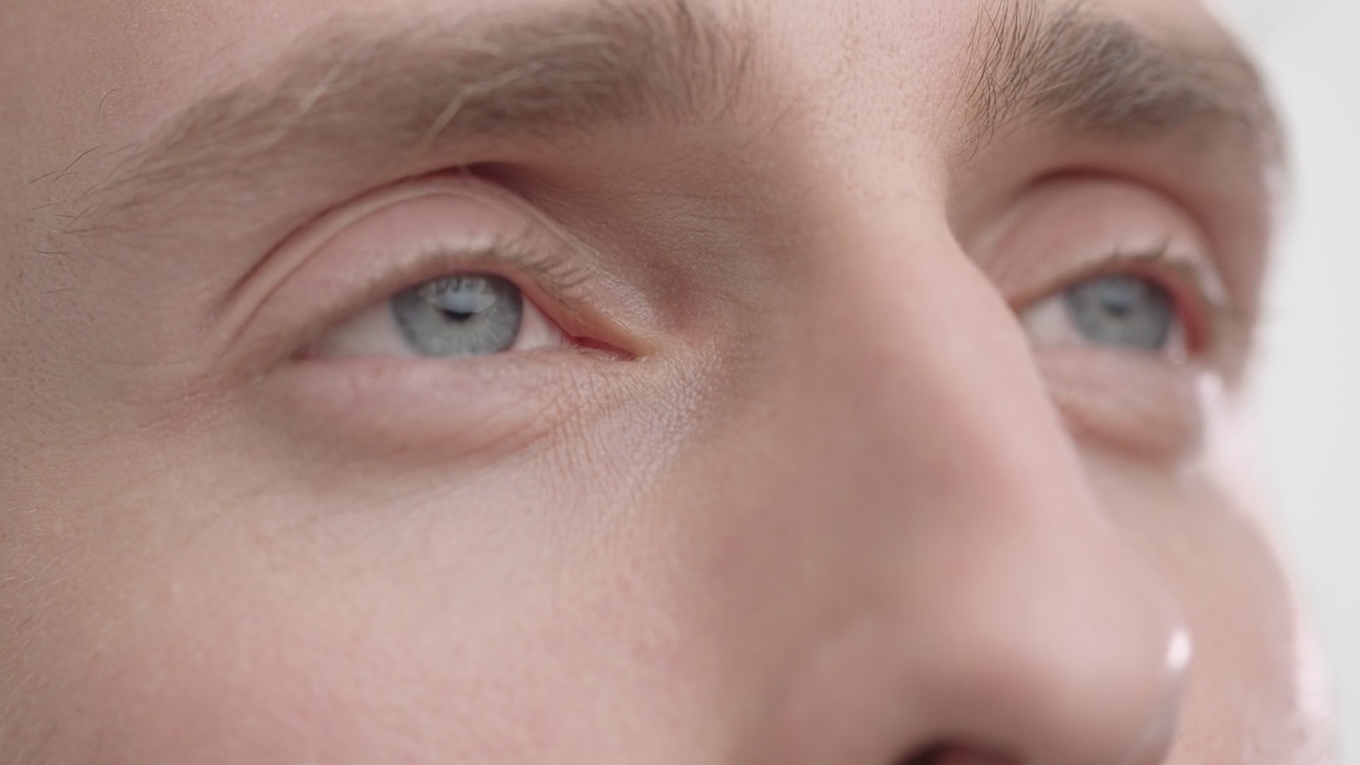 Close Up Of Beautiful Man Blue Azure Eyes Stock Footage SBV-346838041 ...