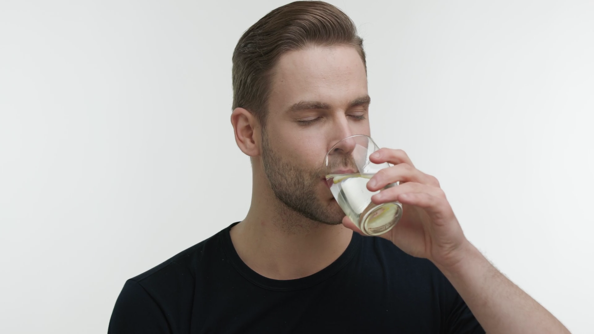 Young Man Drinking Sparkling Water Restoring Stock Footage SBV-347250181 - Storyblocks